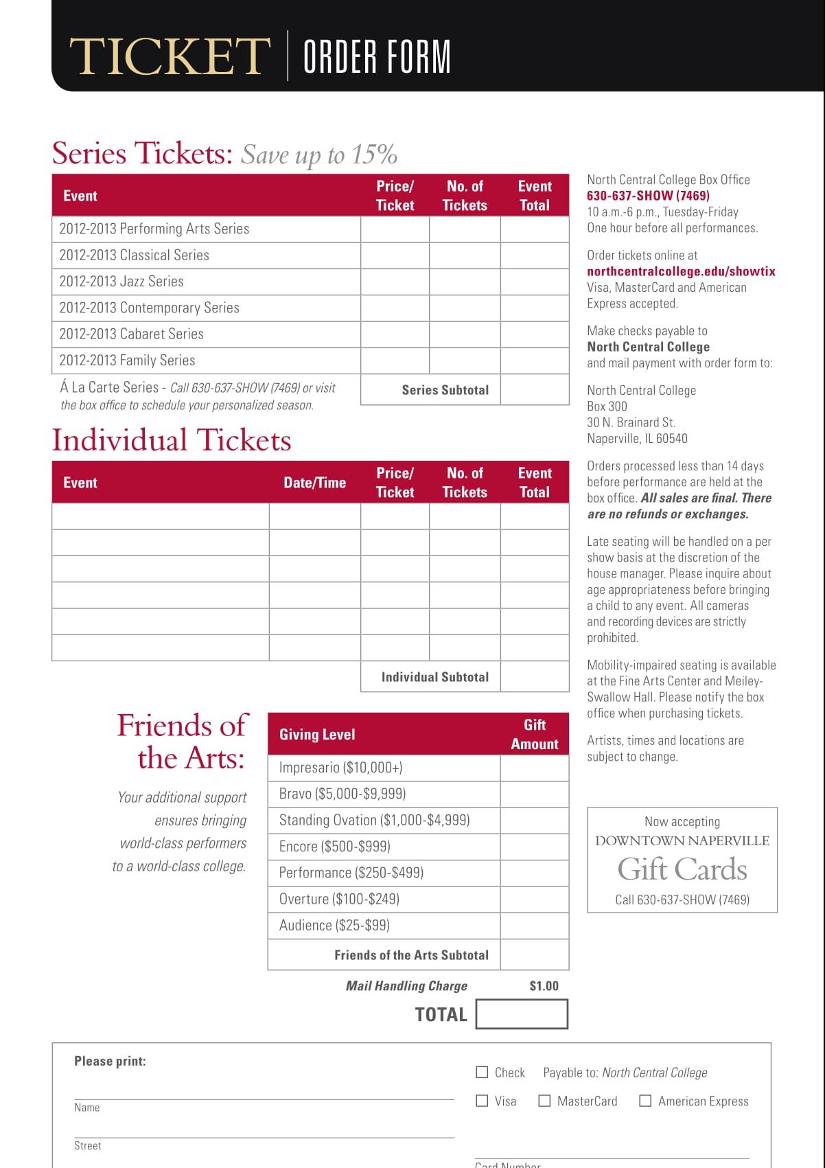 FREE 16+ Ticket Order Forms in PDF | MS Word | Excel