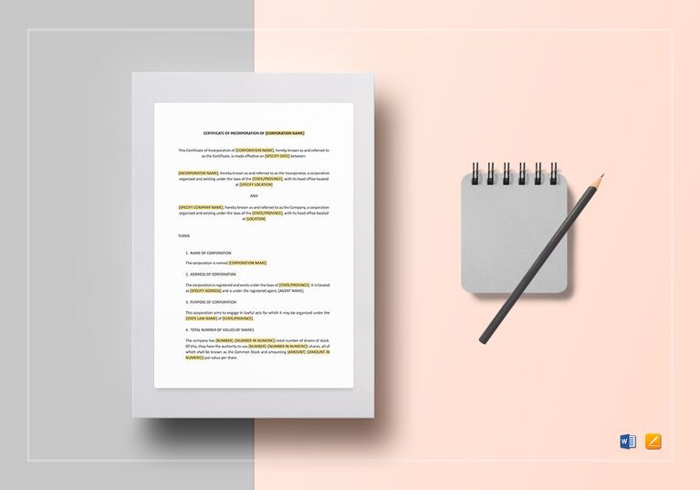 FREE 4+ Incorporation Forms in PDF | MS Word