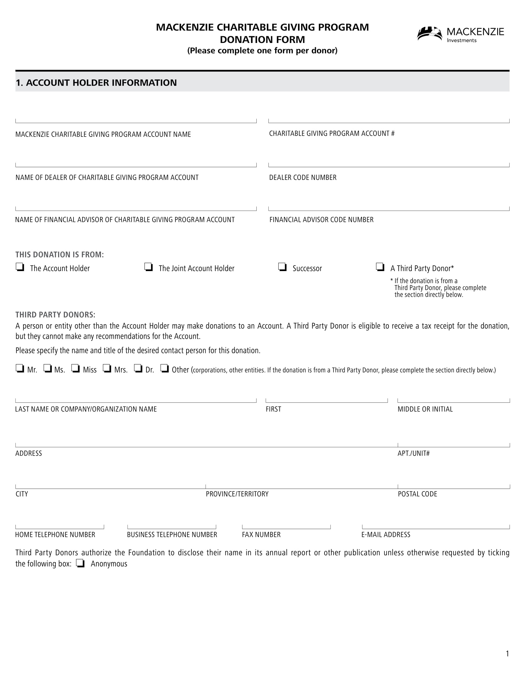 FREE 5+ Charity Donation Forms in PDF | MS Word