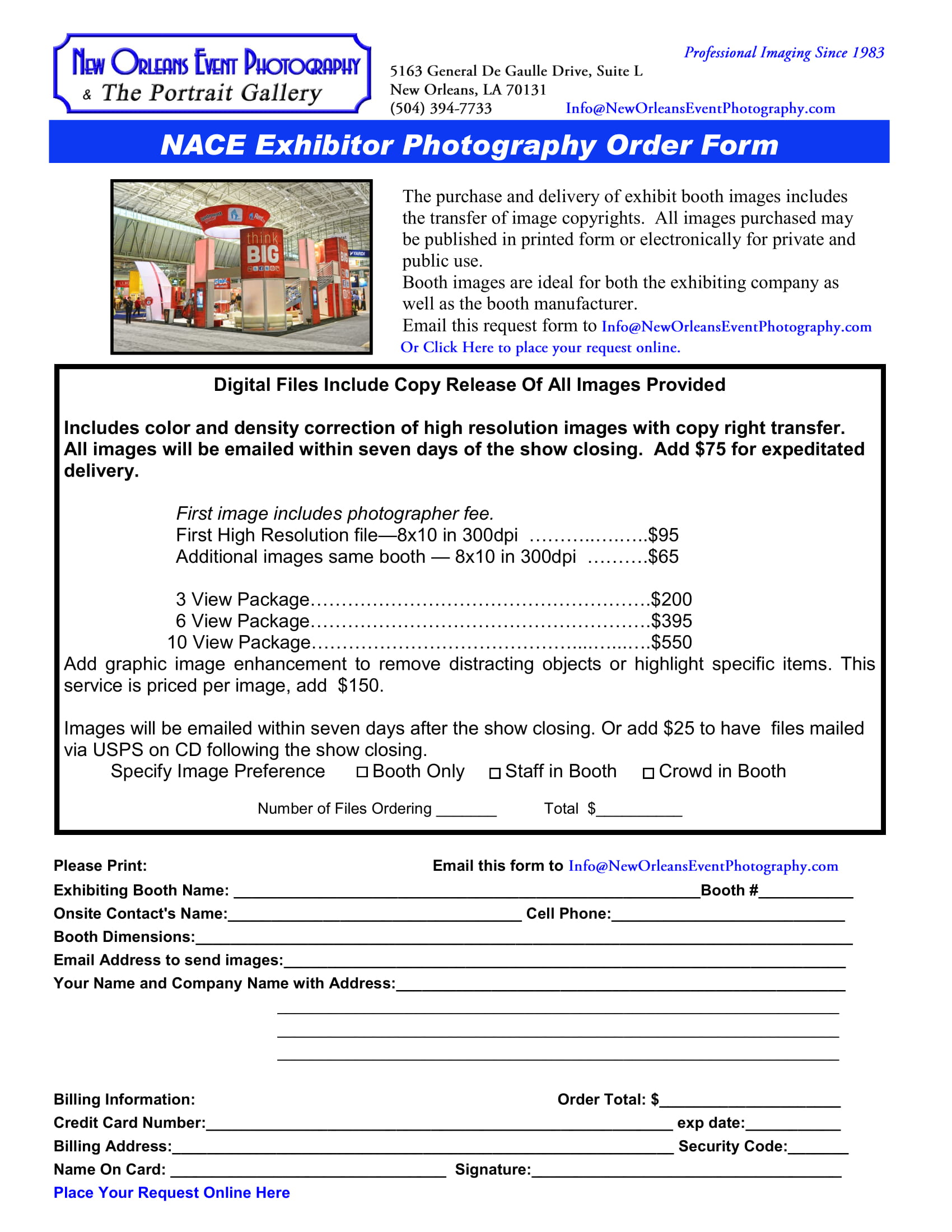 FREE 9+ Photography Order Forms in PDF | MS word