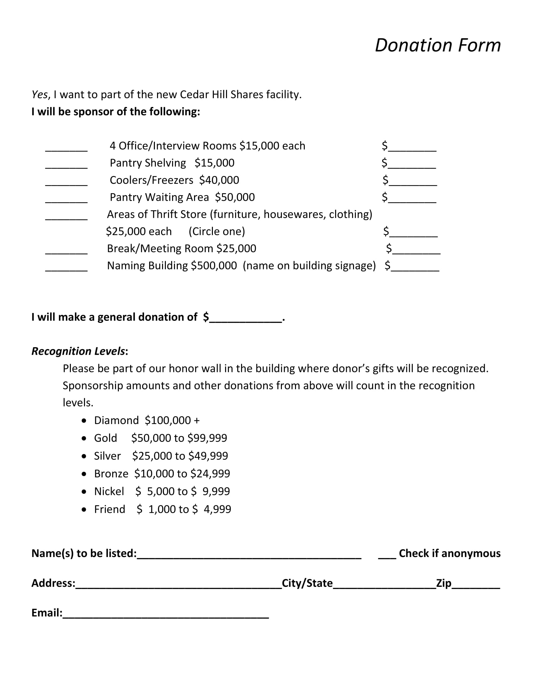 FREE 36+ Donation Forms in PDF | MS Word | Excel