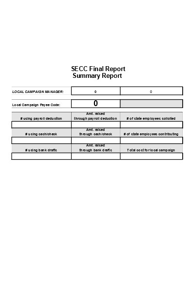 FREE 9+ Final Report Forms in PDF | MS Word | Excel