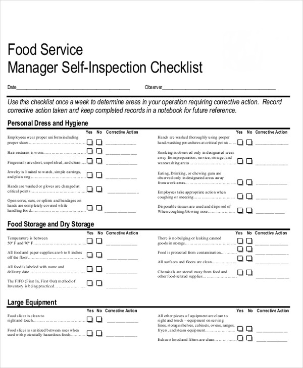 FREE 8+ Kitchen Management Forms in PDF | MS Word