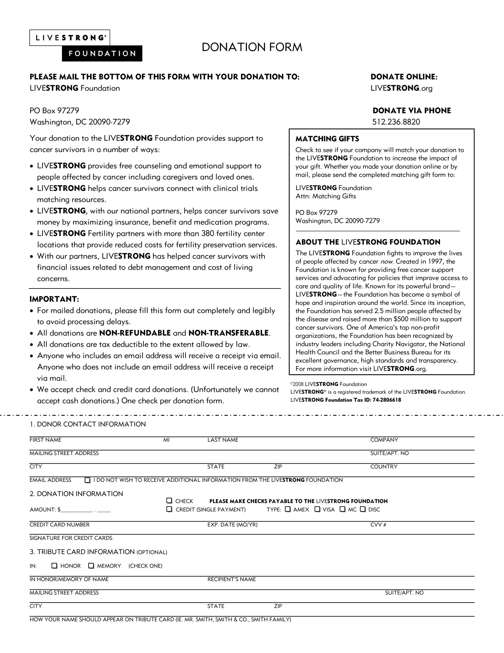 FREE 36+ Donation Forms in PDF | MS Word | Excel