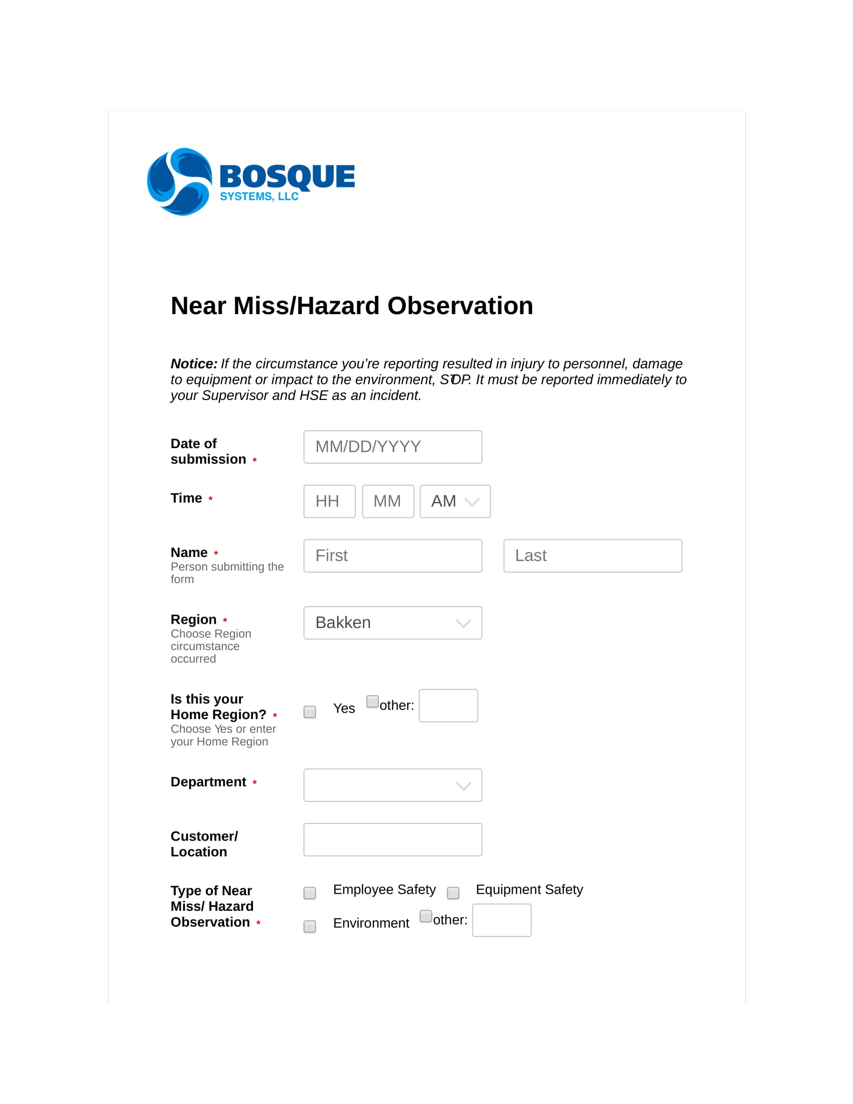FREE 4+ Hazard Observation Forms in PDF