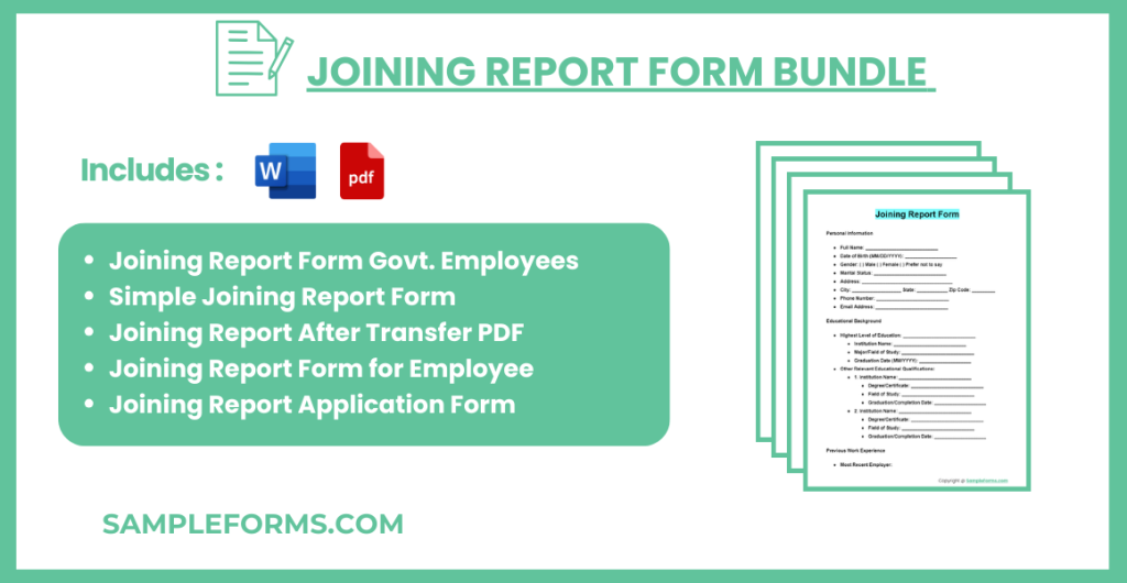 FREE 14+ Joining Report Form Samples, PDF, MS Word, Google Docs
