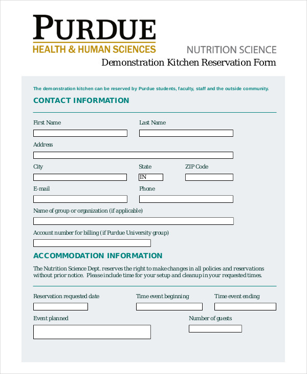 FREE 8+ Kitchen Management Forms in PDF | MS Word
