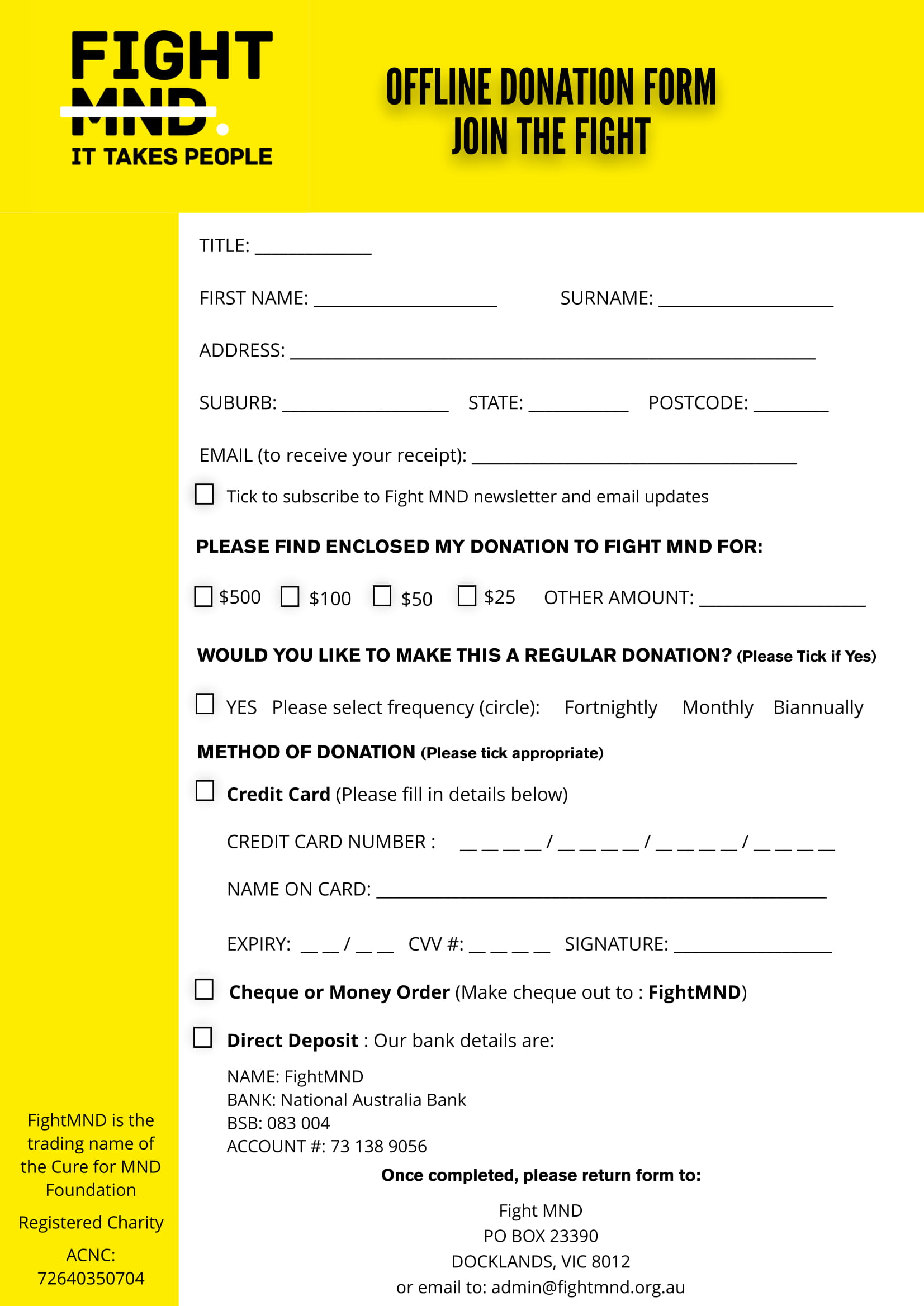 FREE 36+ Donation Forms in PDF | MS Word | Excel