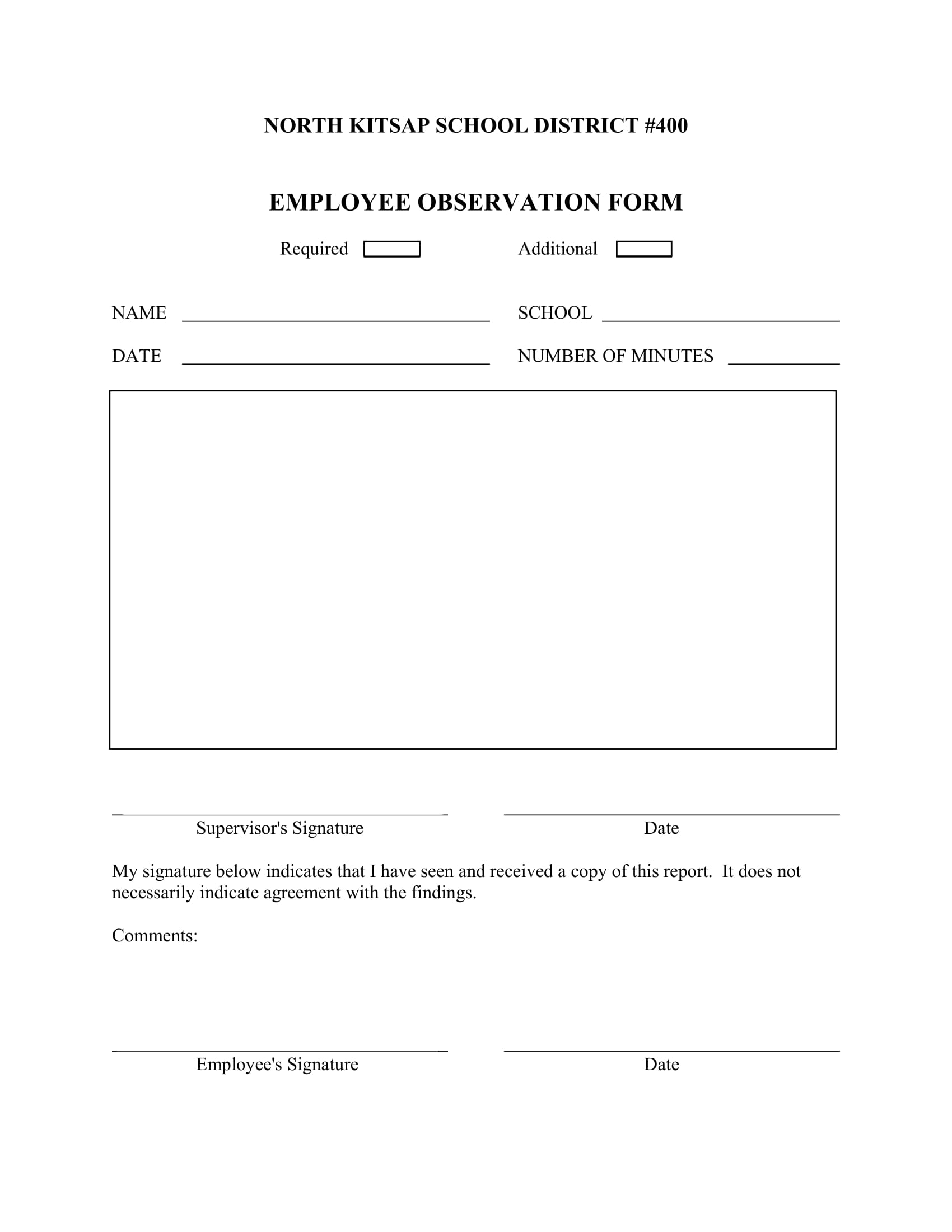 FREE 4+ Employee Observation Forms in PDF | MS Word
