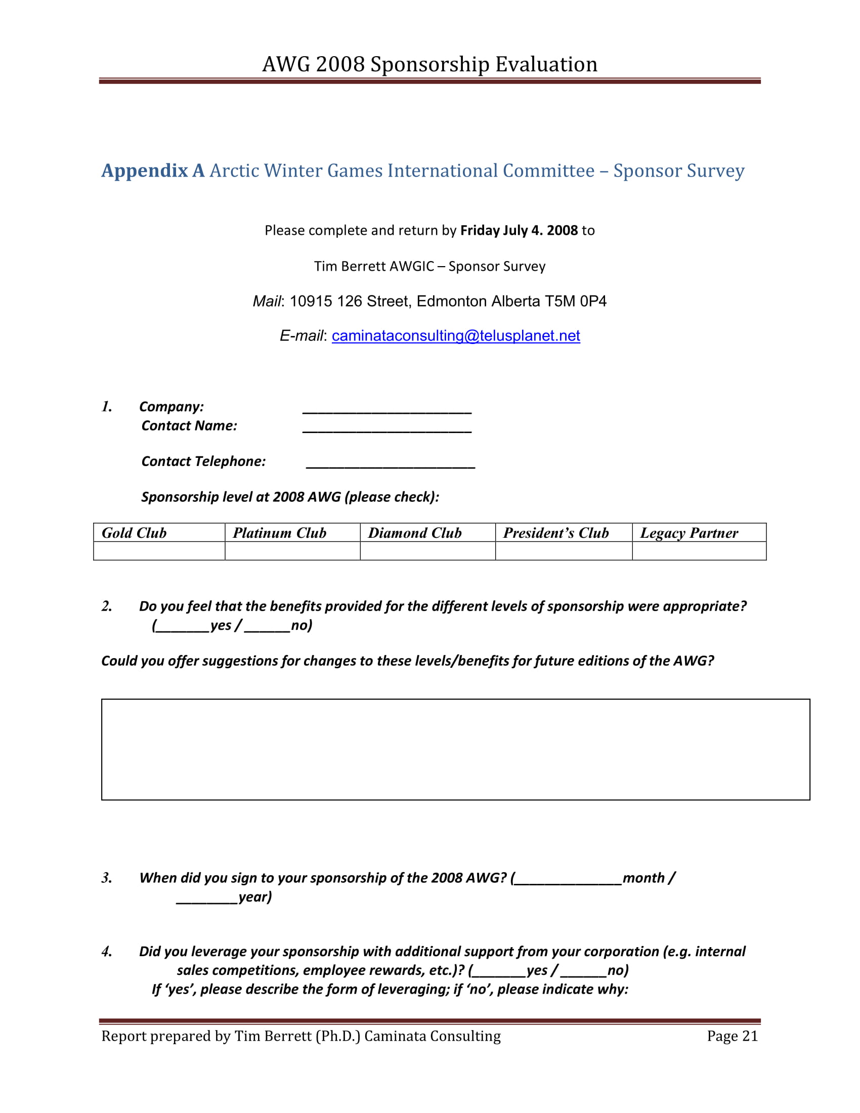 FREE 5+ Sponsorship Report Forms in PDF | MS Word