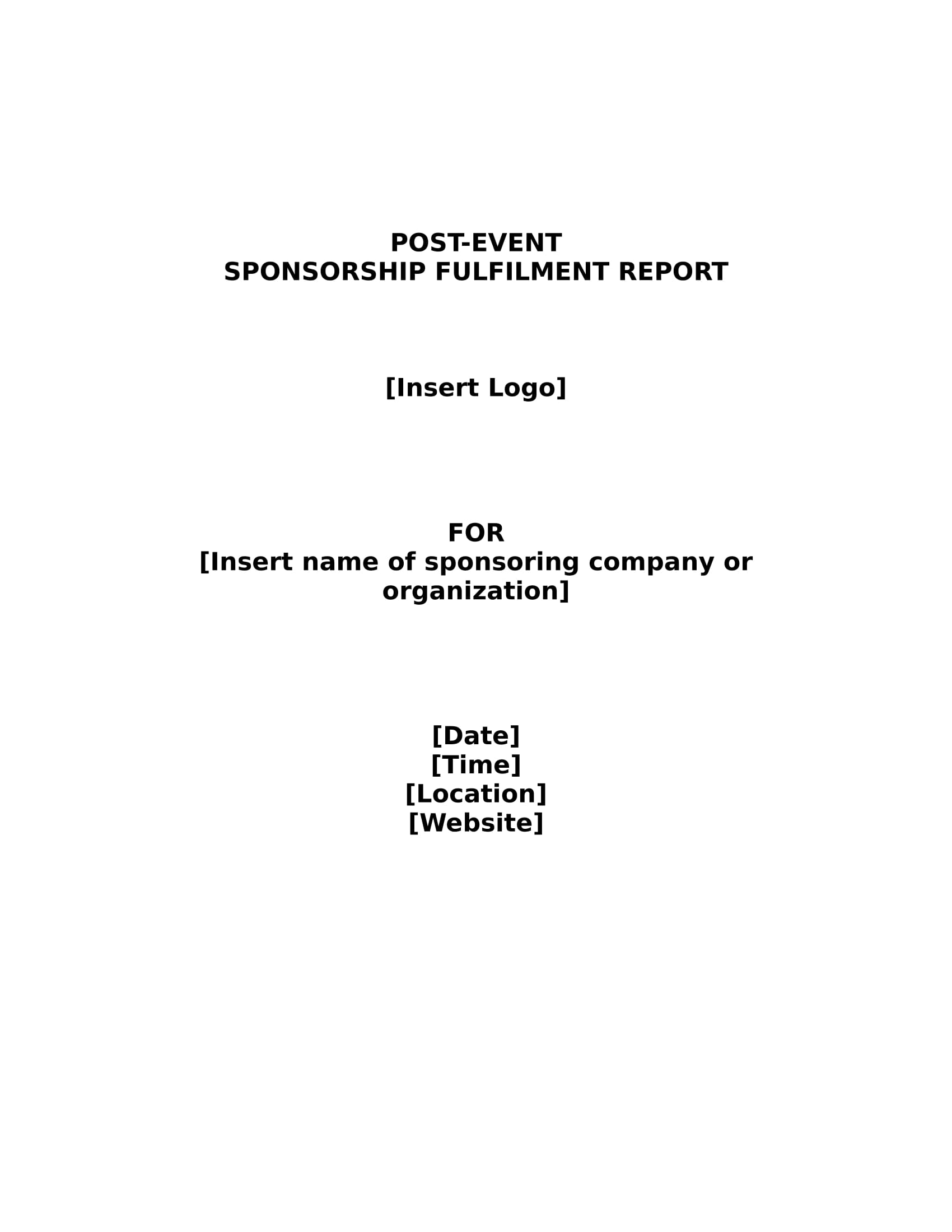 FREE 5+ Sponsorship Report Forms in PDF | MS Word