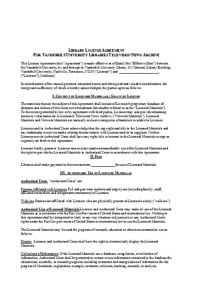 FREE 5+ License Agreement Long Forms in PDF | MS Word