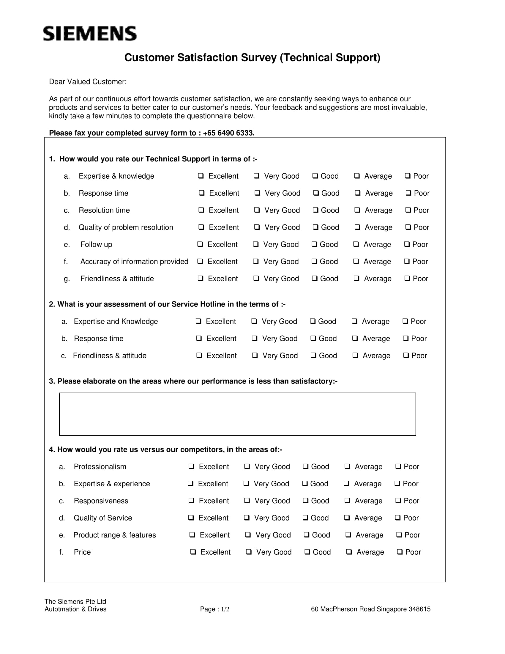 FREE 2+ Tech Support Satisfaction Survey Forms in PDF