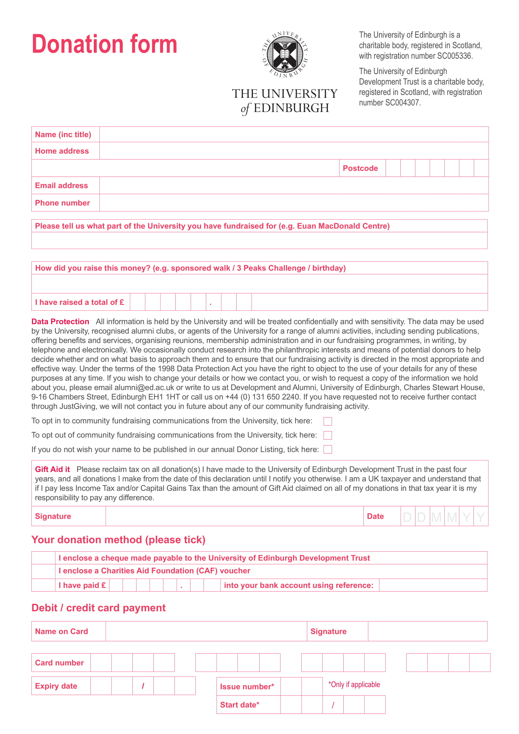 FREE 36+ Donation Forms in PDF | MS Word | Excel