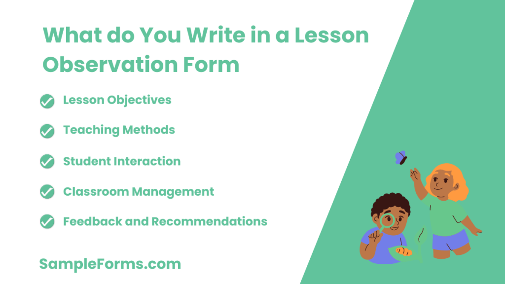 FREE 7+ Lesson Observation Form Samples, PDF, MS Word, Google Docs