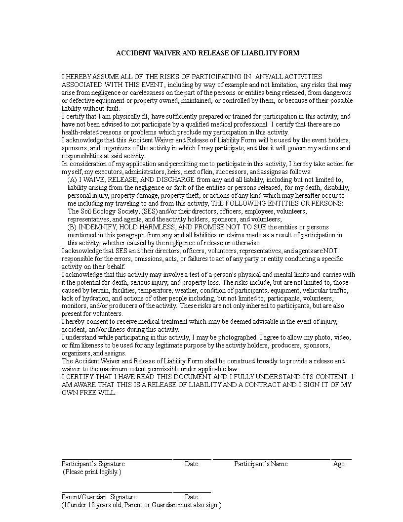 FREE 14+ Legal Waiver Forms in PDF | MS Word