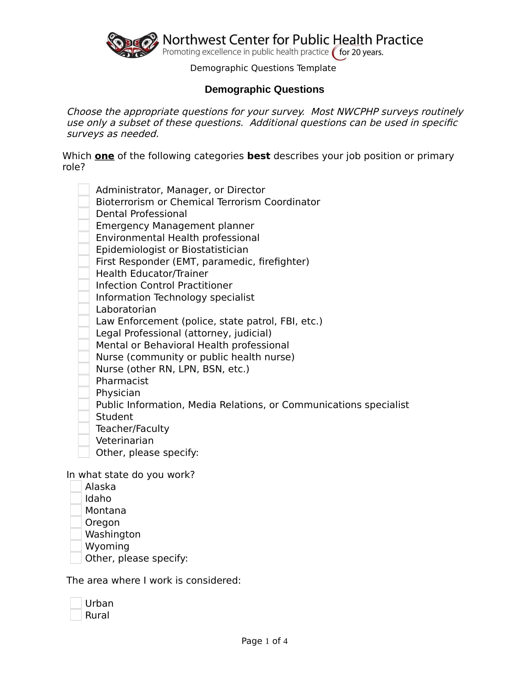 FREE 2+ Business Demographic Survey Forms in MS Word | PDF | Excel