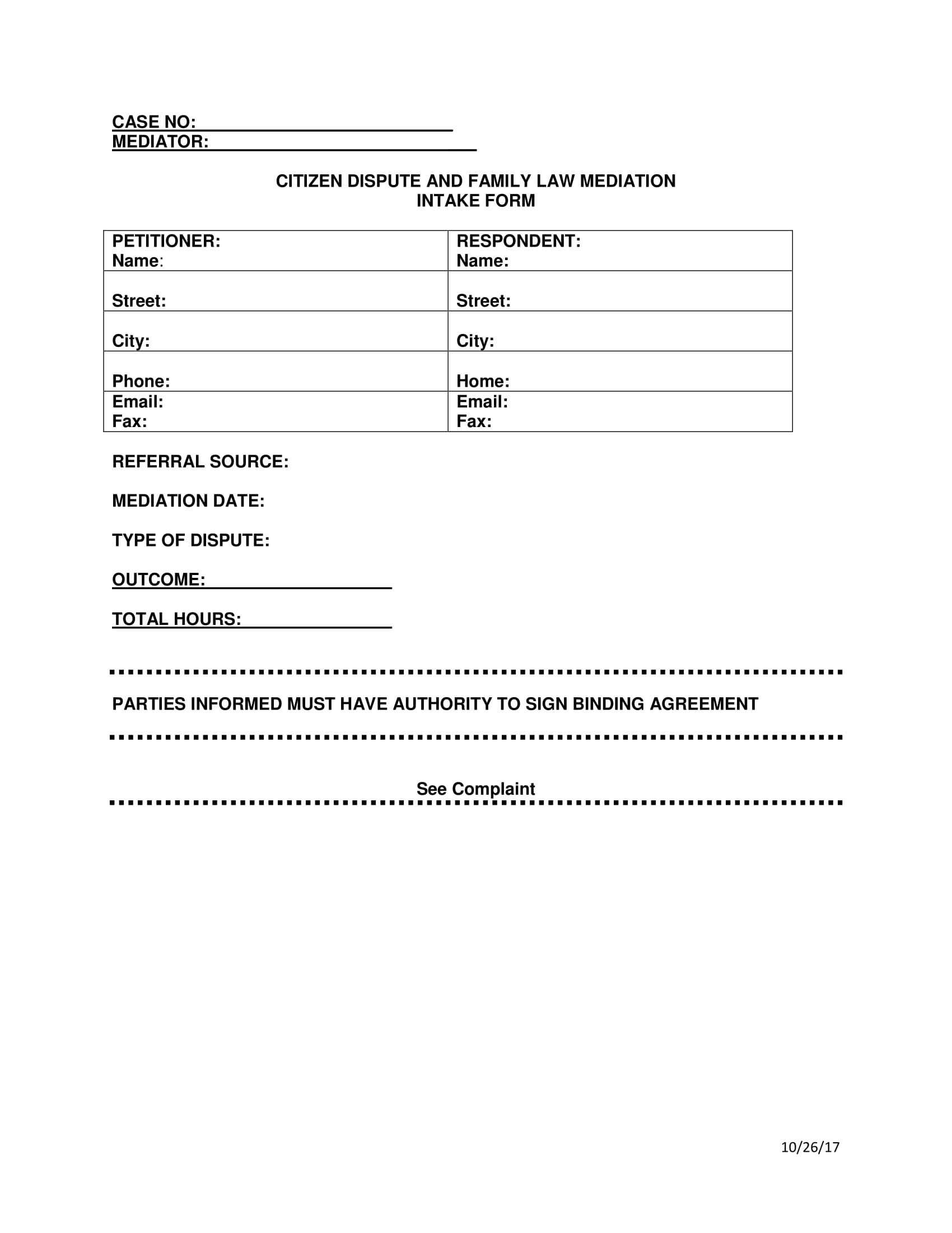 FREE 10+ Family Intake Forms in PDF | MS Word | Excel