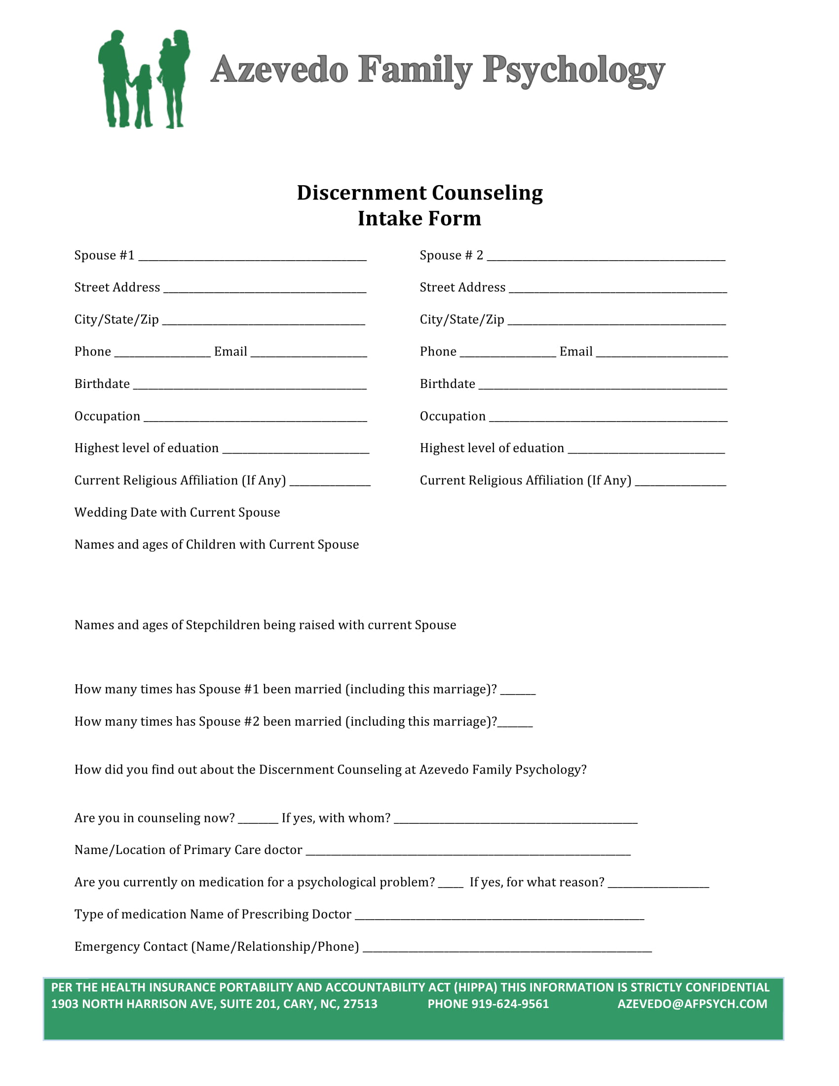 FREE 21+ Counseling Intake Forms in PDF | MS Word