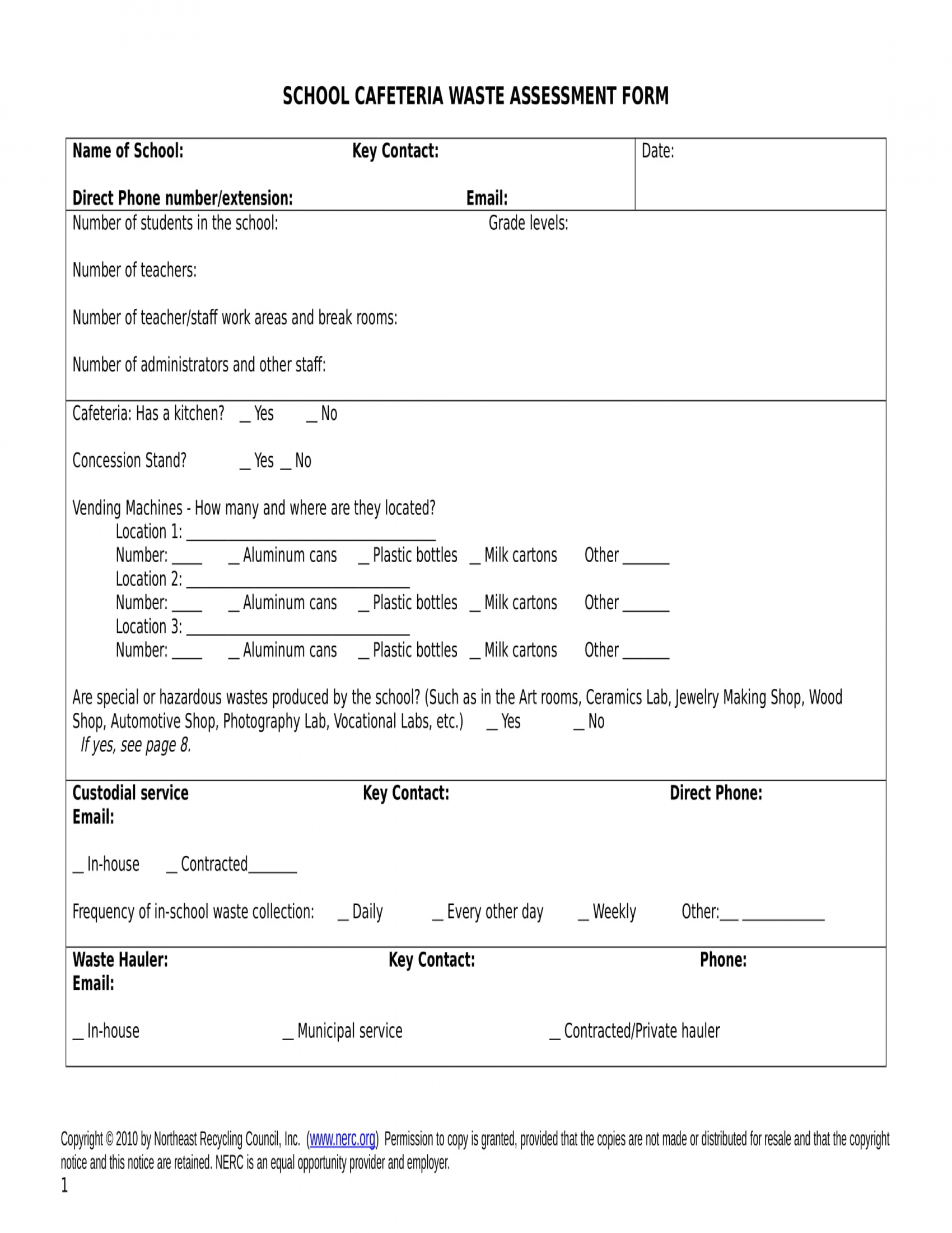 FREE 14+ Restaurant Waste/Wastage Form Samples, PDF, MS Word, Google ...