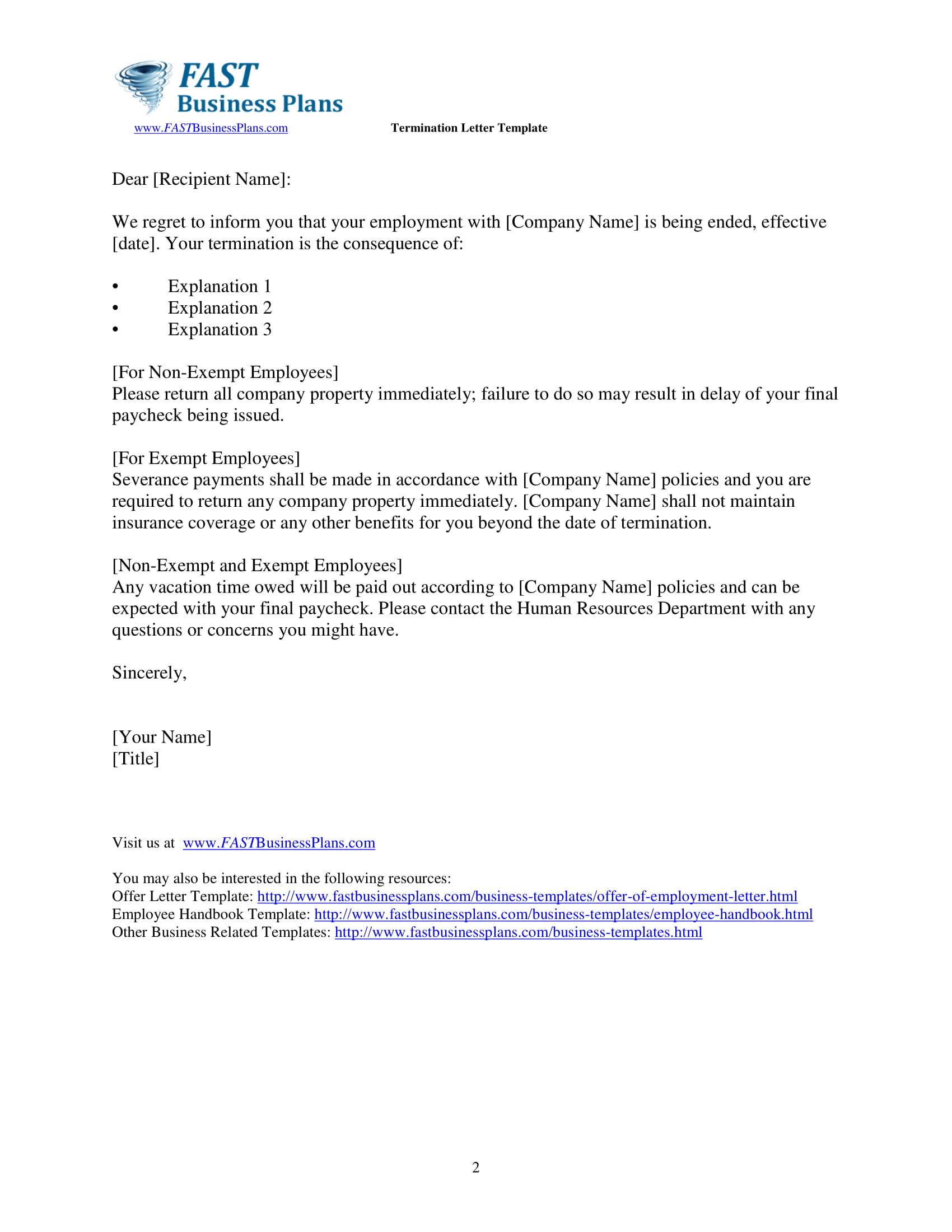 FREE 8+ Restaurant Termination Forms in PDF | MS Word