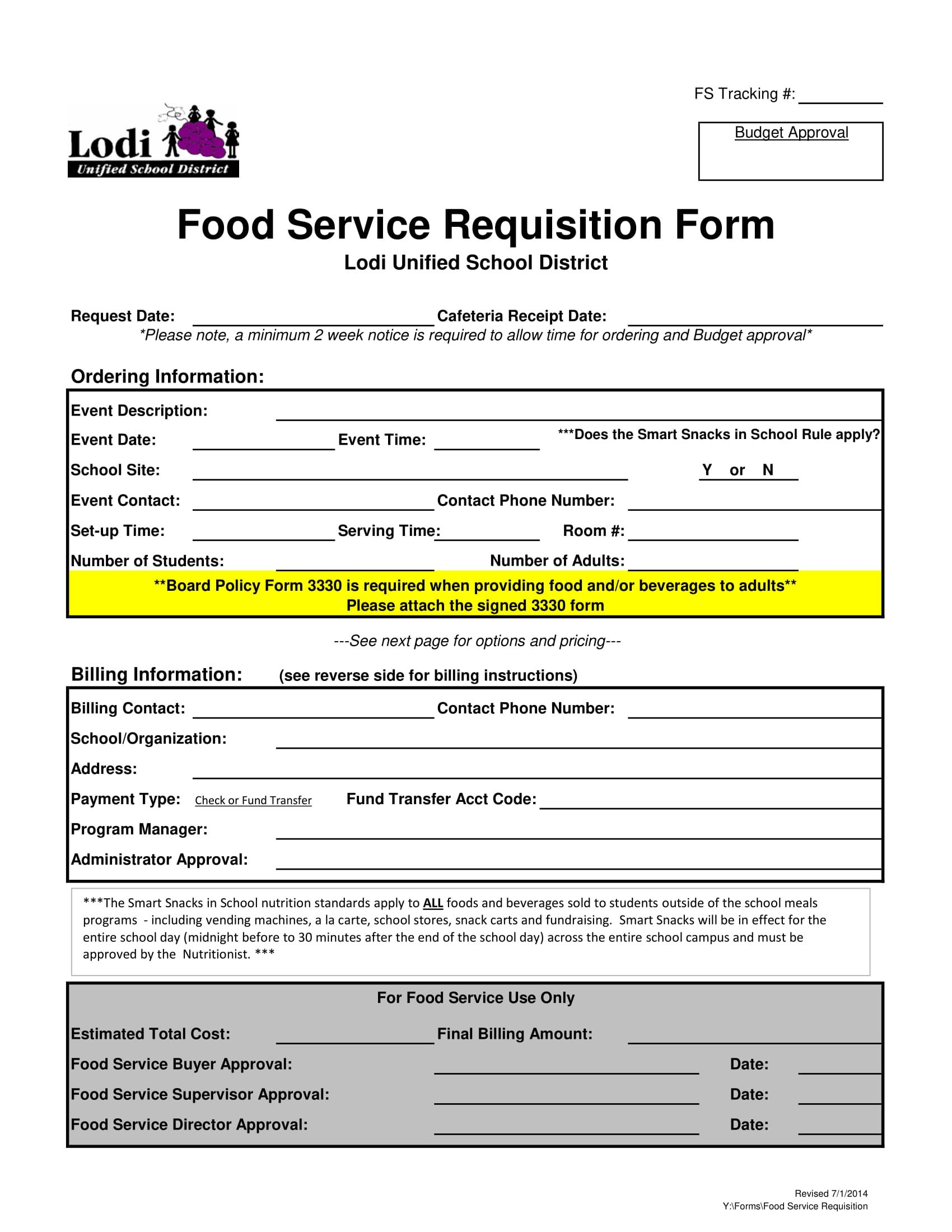 FREE 5+ Restaurant Requisition Forms in PDF
