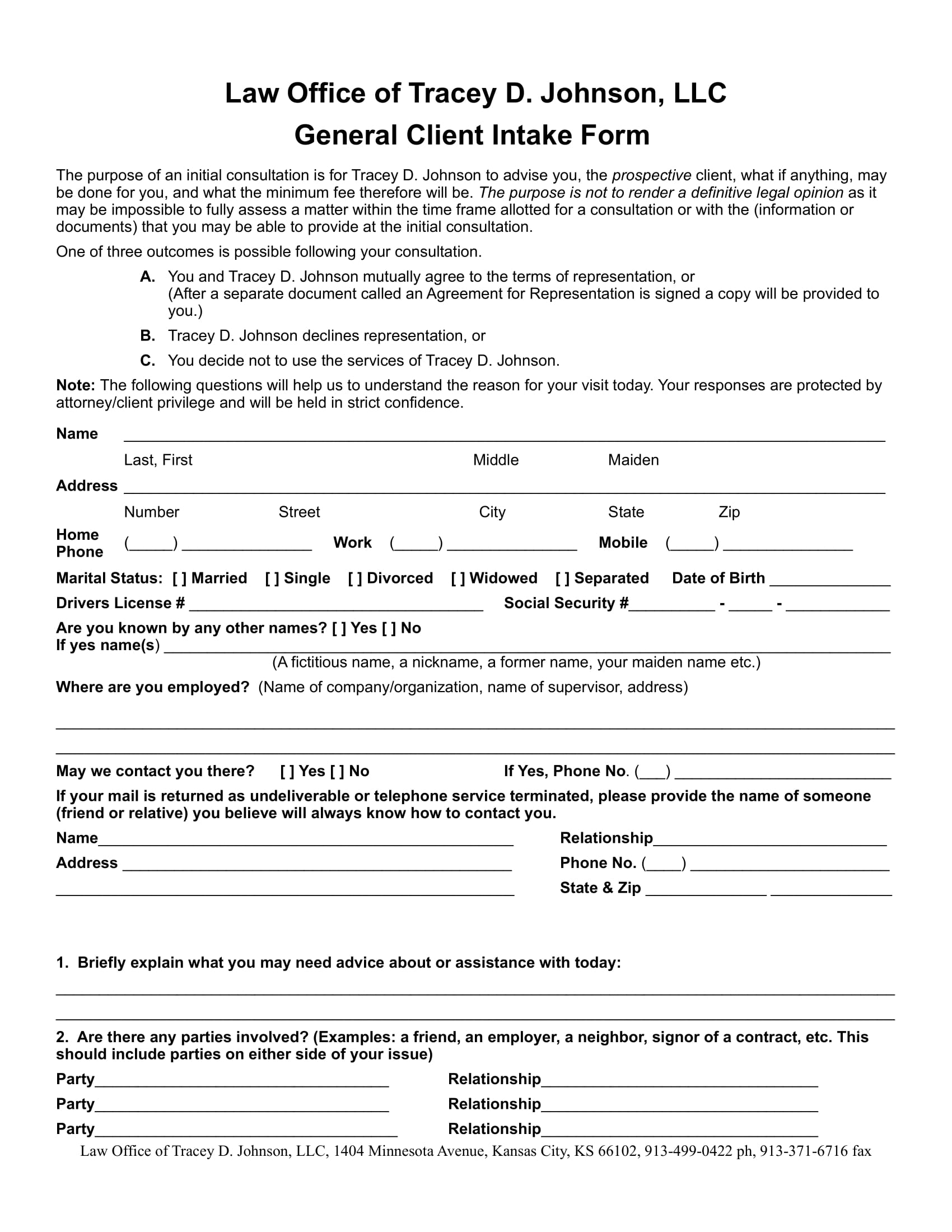 FREE 17+ Client Intake Form Samples, PDF, MS Word, Google Docs, Excel