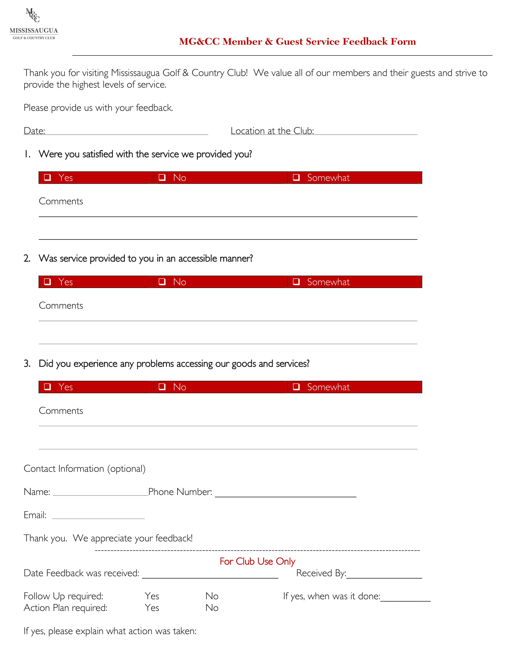 FREE 16+ Customer and Guest Feedback Forms in PDF | MS Word