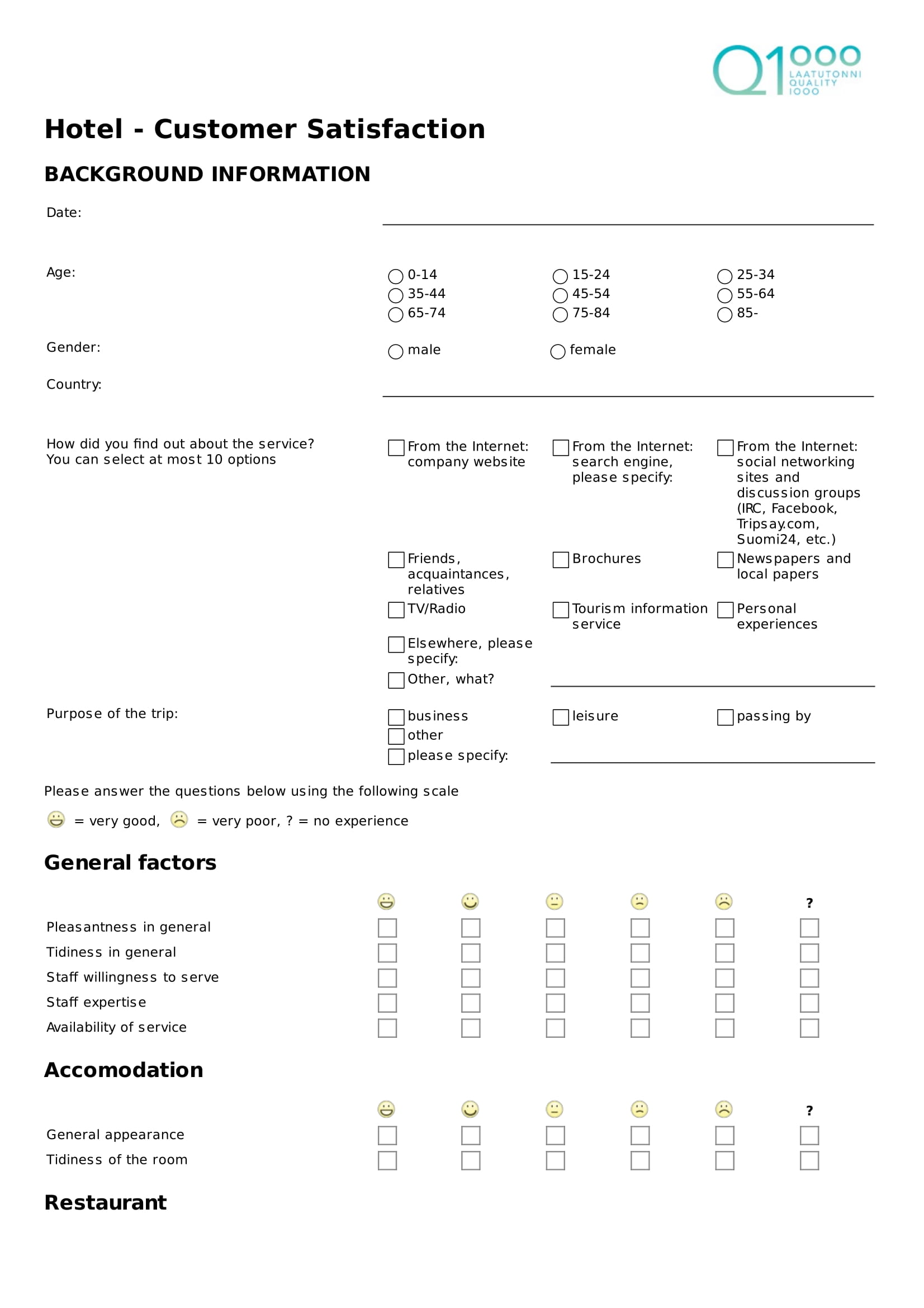 FREE 16+ Customer and Guest Feedback Forms in PDF | MS Word