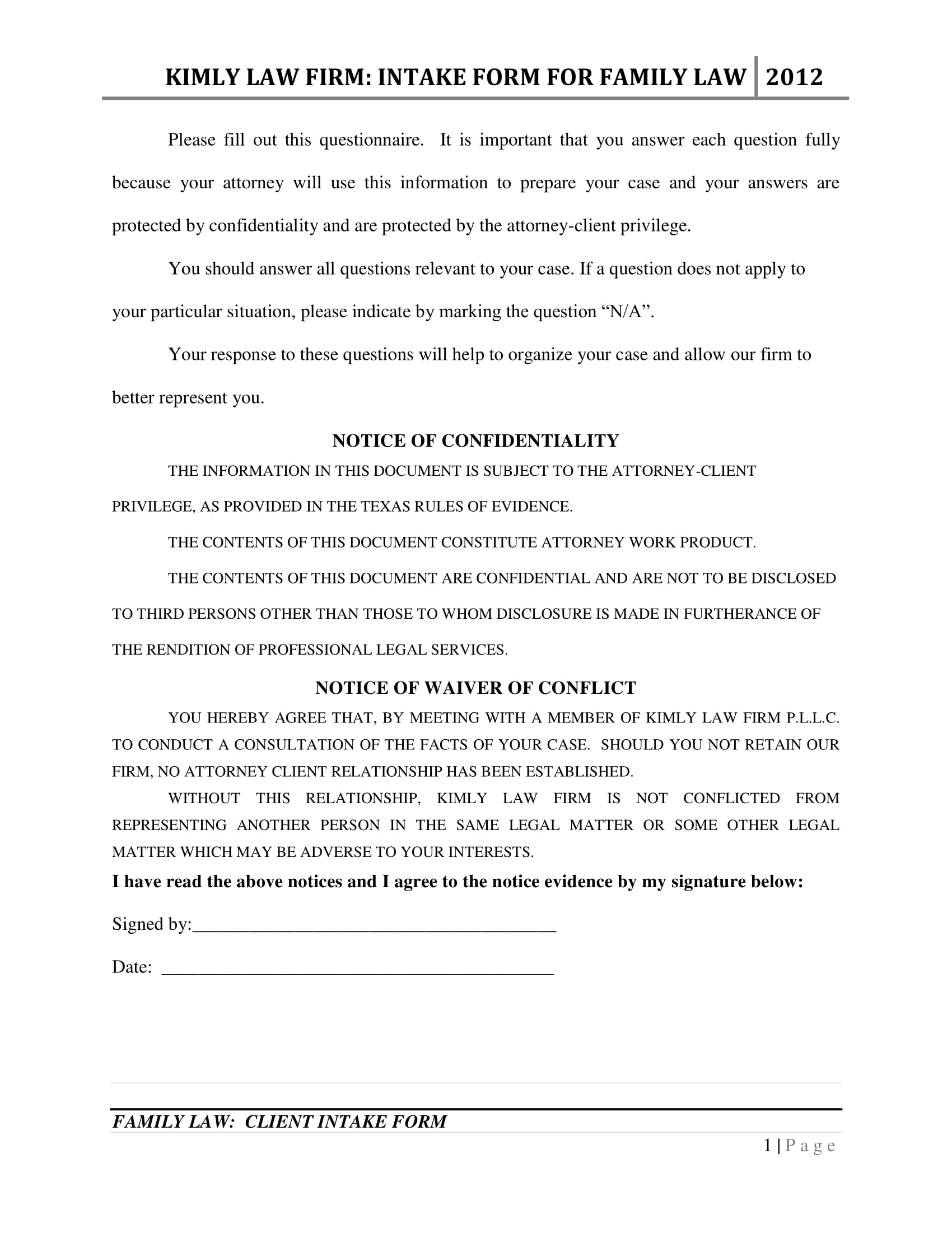 FREE 10+ Family Intake Forms in PDF | MS Word | Excel