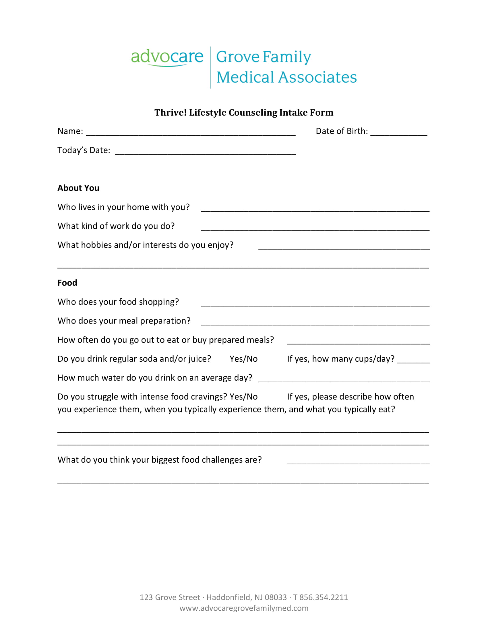 FREE 21+ Counseling Intake Forms in PDF | MS Word