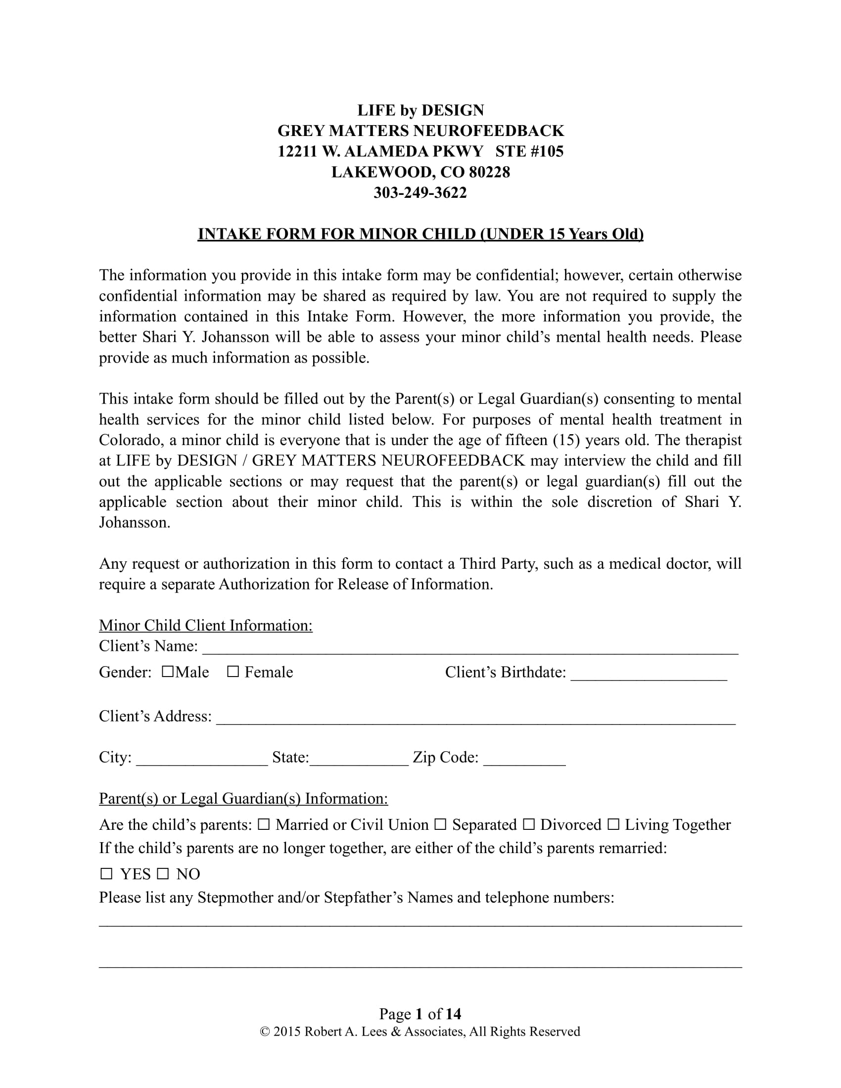 FREE 9+ Mental Health Providers Intake Forms in PDF | MS Word