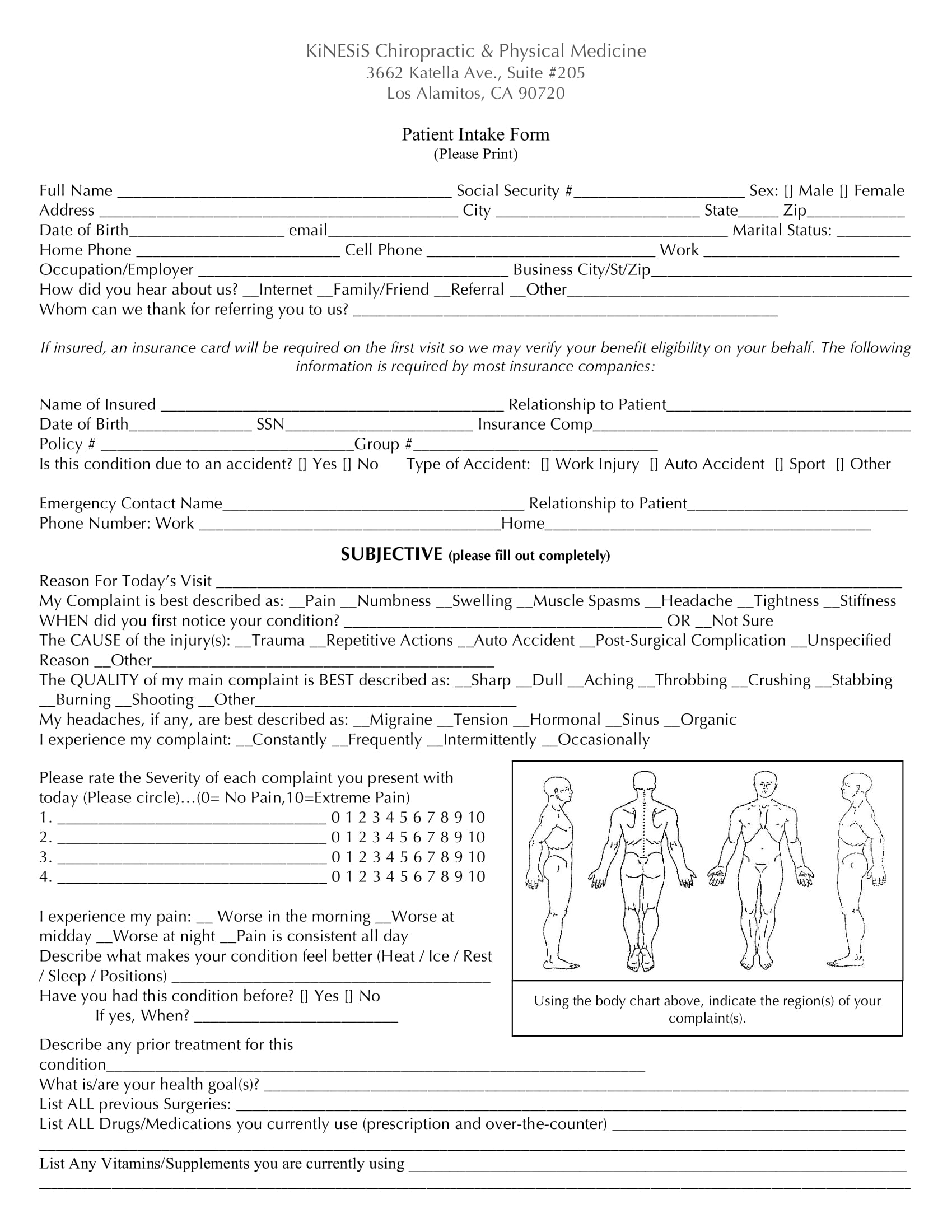 FREE 9+ Medicine Patient Intake Forms in PDF | MS Word