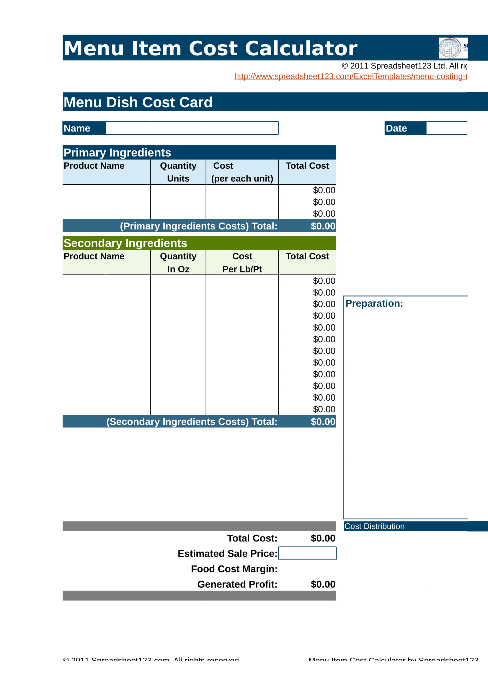 FREE 3+ Sample Restaurant Finance Forms in PDF | Excel