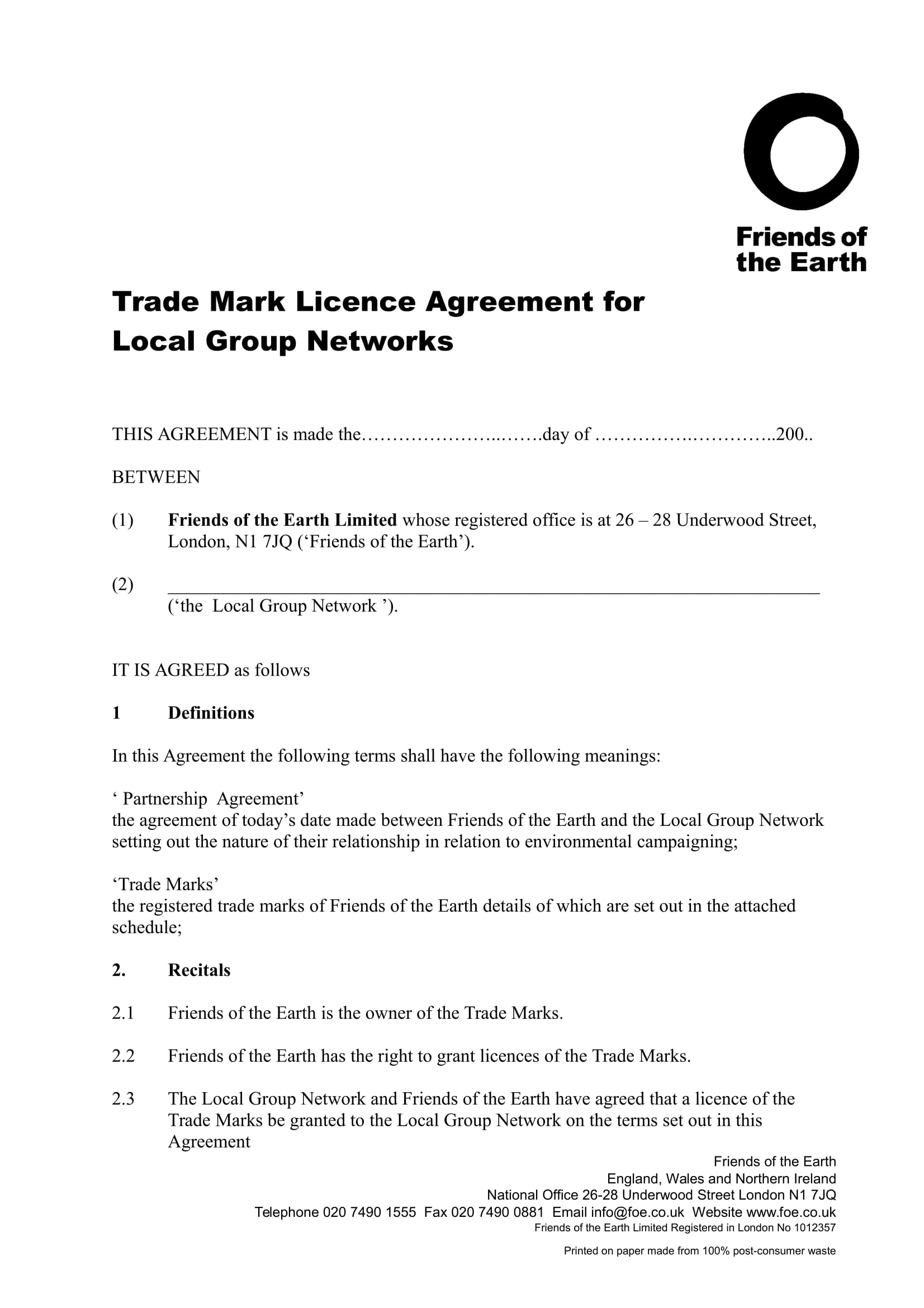 FREE 13+ Trademark License Agreement Forms in PDF | MS Word