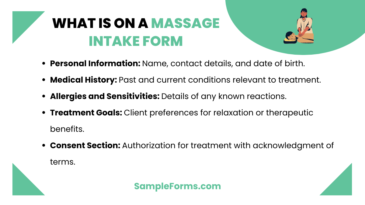 Free 10 Massage Intake Form Samples Pdf Ms Word Google Docs
