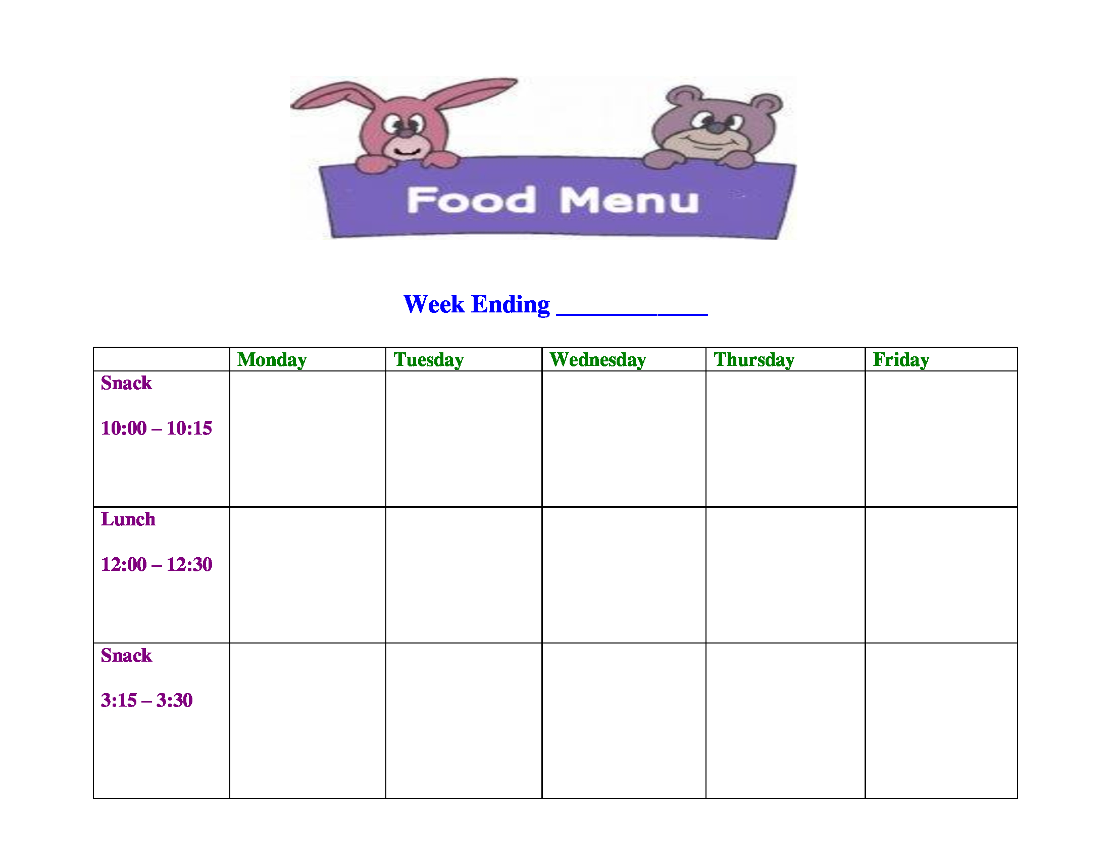 FREE 22+ Menu Form Samples, PDF, MS Word, Google Docs