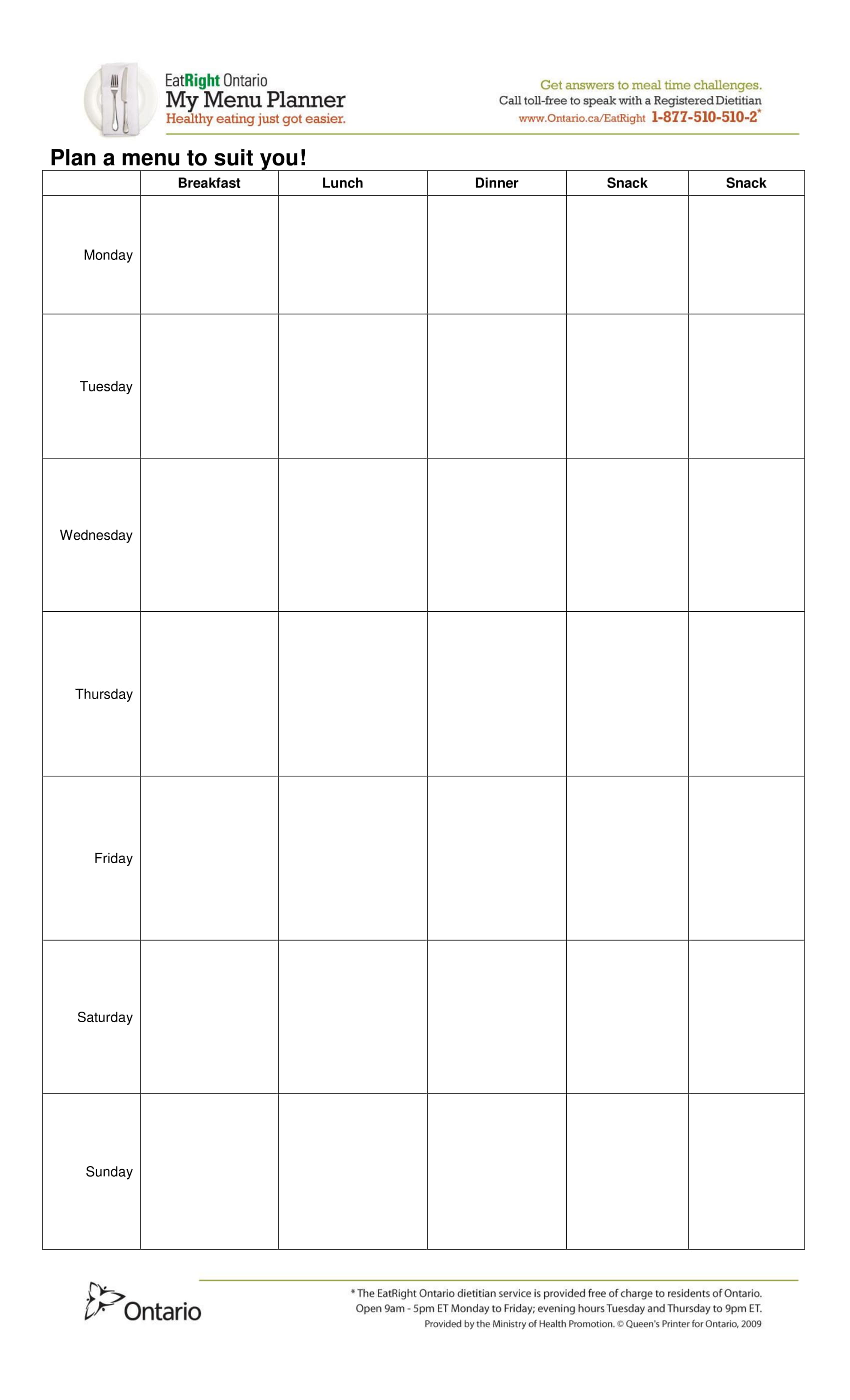 FREE 22+ Menu Form Samples, PDF, MS Word, Google Docs