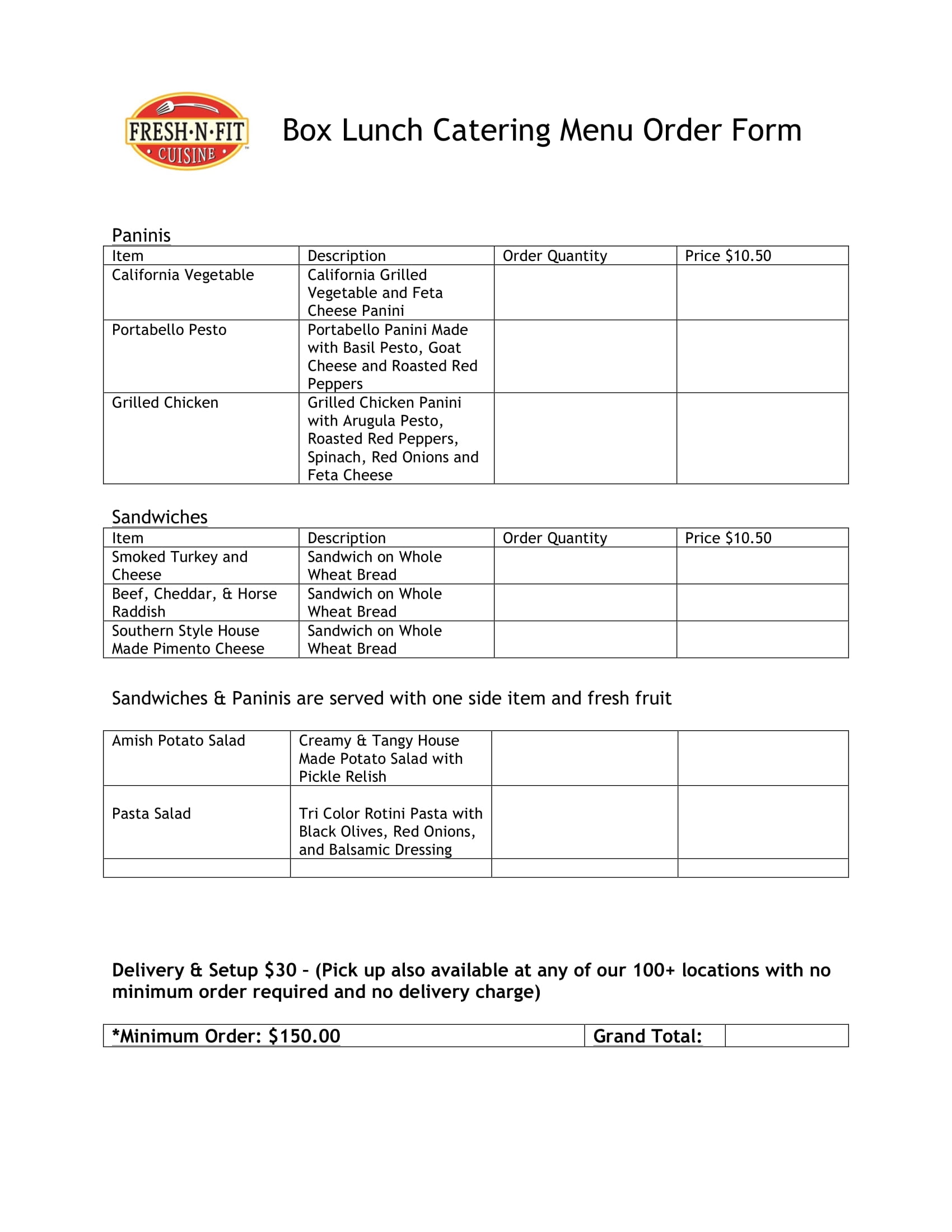 FREE 22+ Menu Form Samples, PDF, MS Word, Google Docs