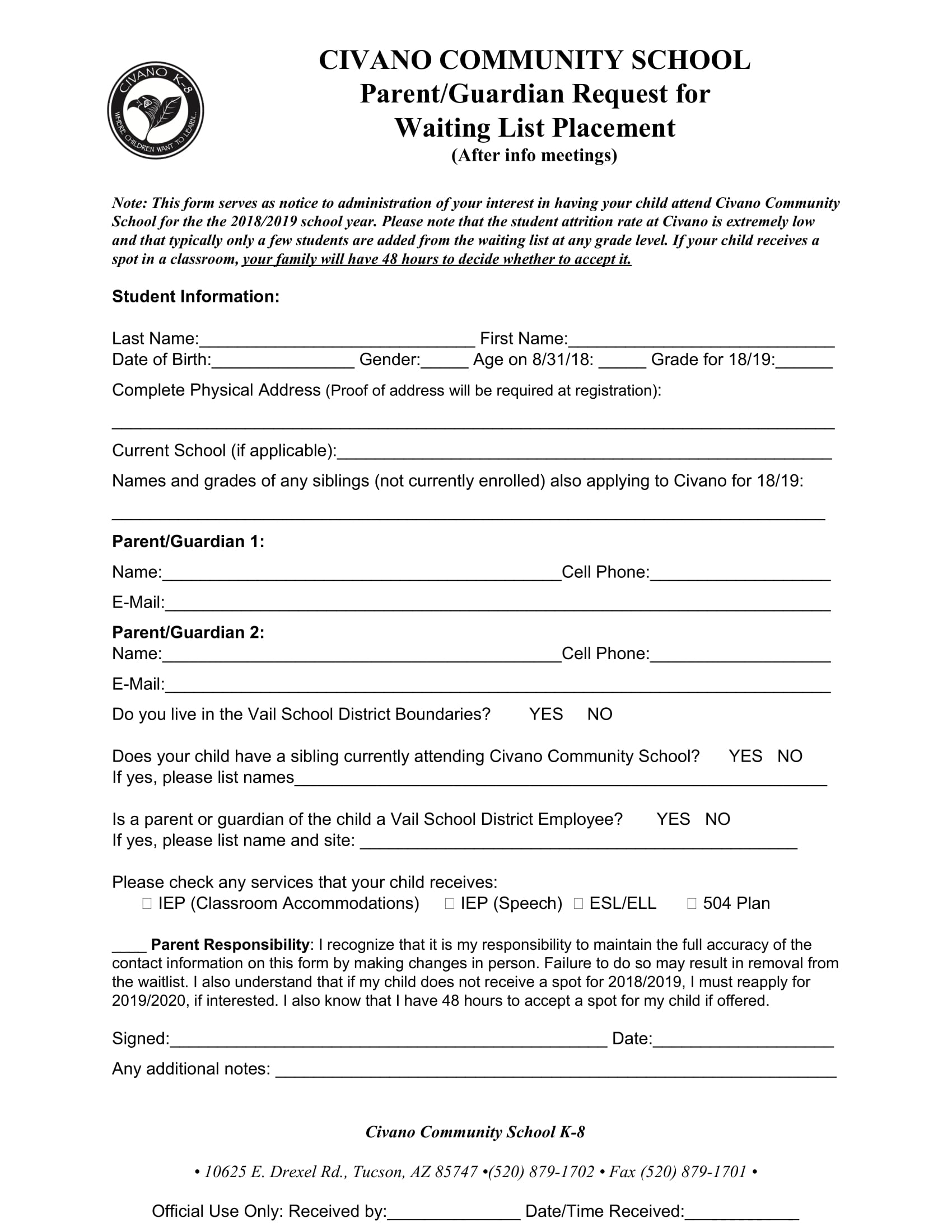 FREE 29+ Waiting List Form Samples, PDF, MS Word, Google Docs, Excel