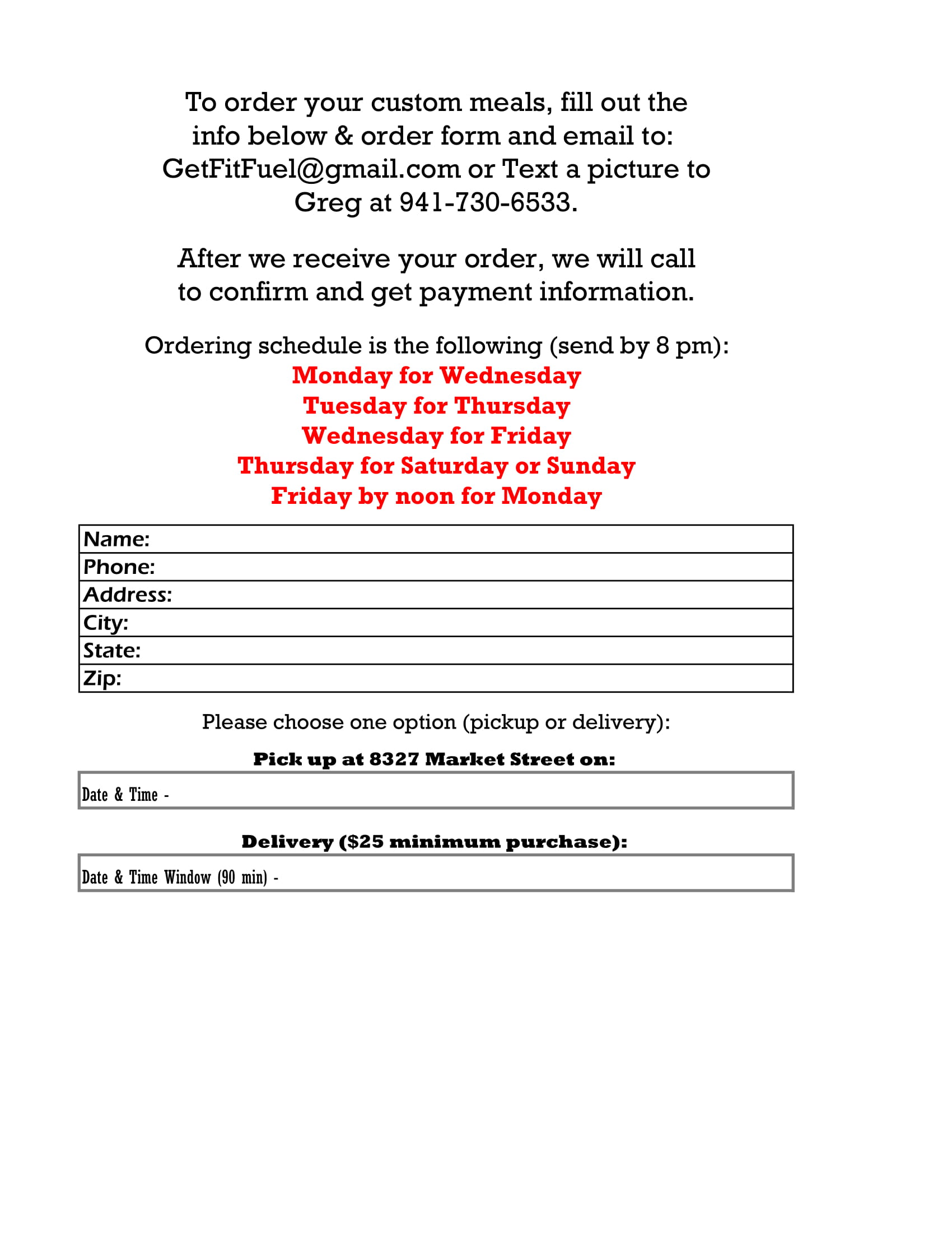 FREE 22+ Menu Form Samples, PDF, MS Word, Google Docs