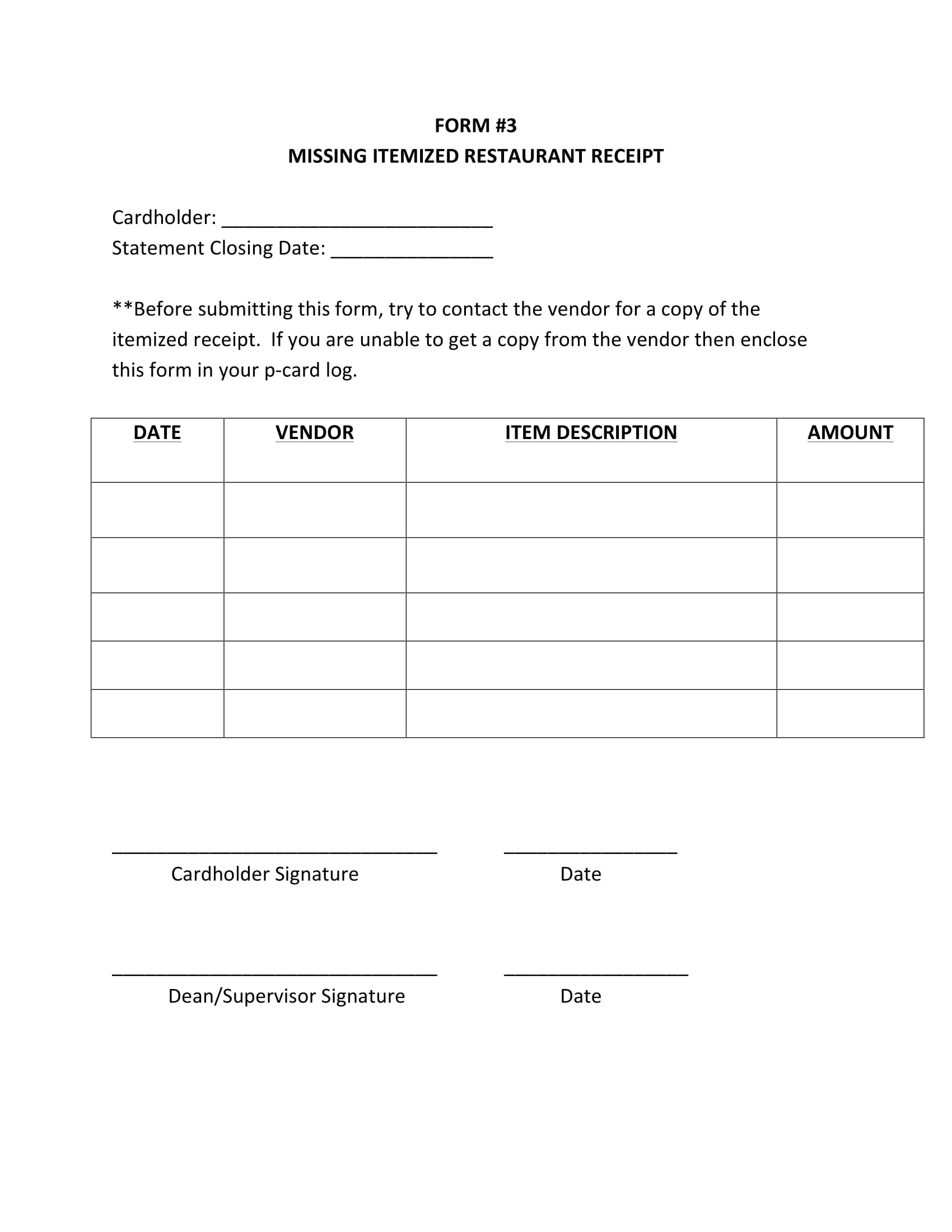 FREE 13+ Restaurant Receipt Form Samples, PDF, MS Word, Google Docs Excel