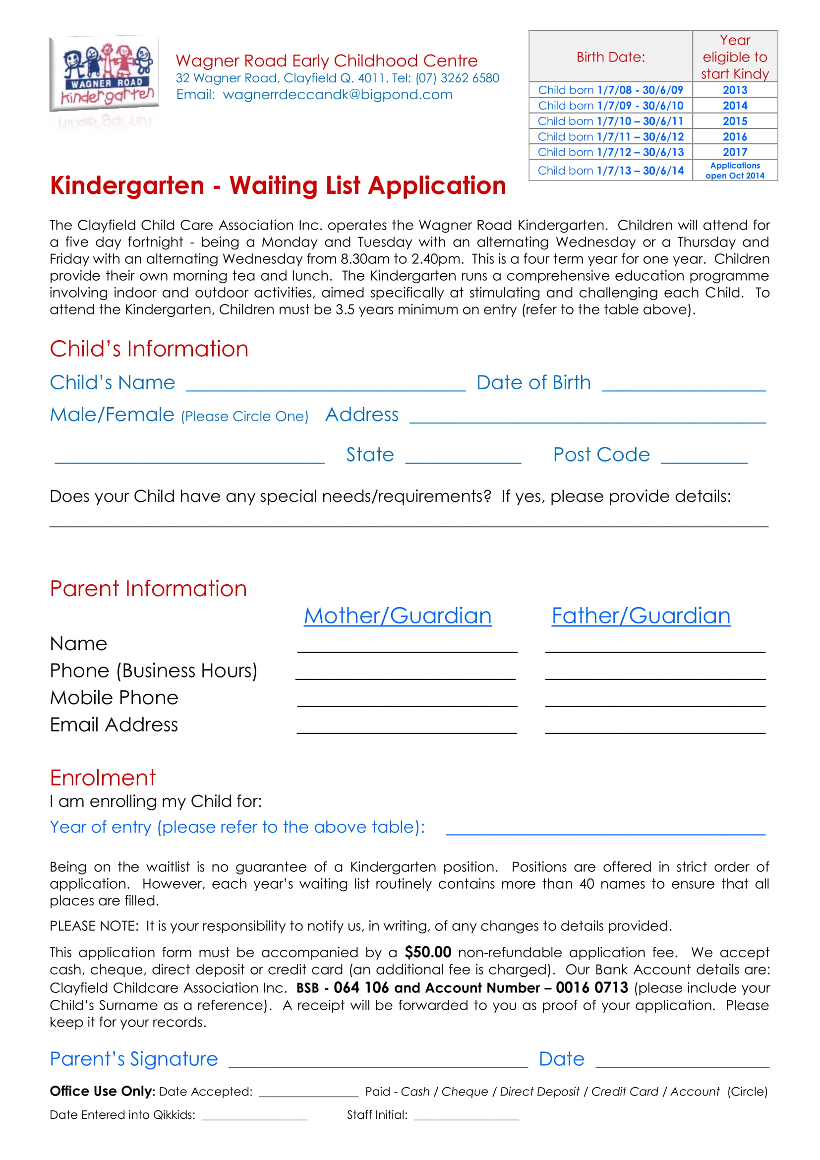 FREE 29+ Waiting List Form Samples, PDF, MS Word, Google Docs, Excel