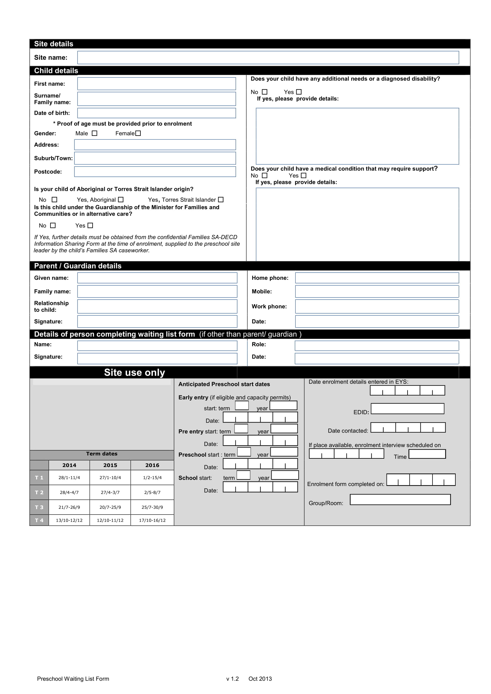 FREE 25+ Waiting List Forms in PDF | MS Word | Excel
