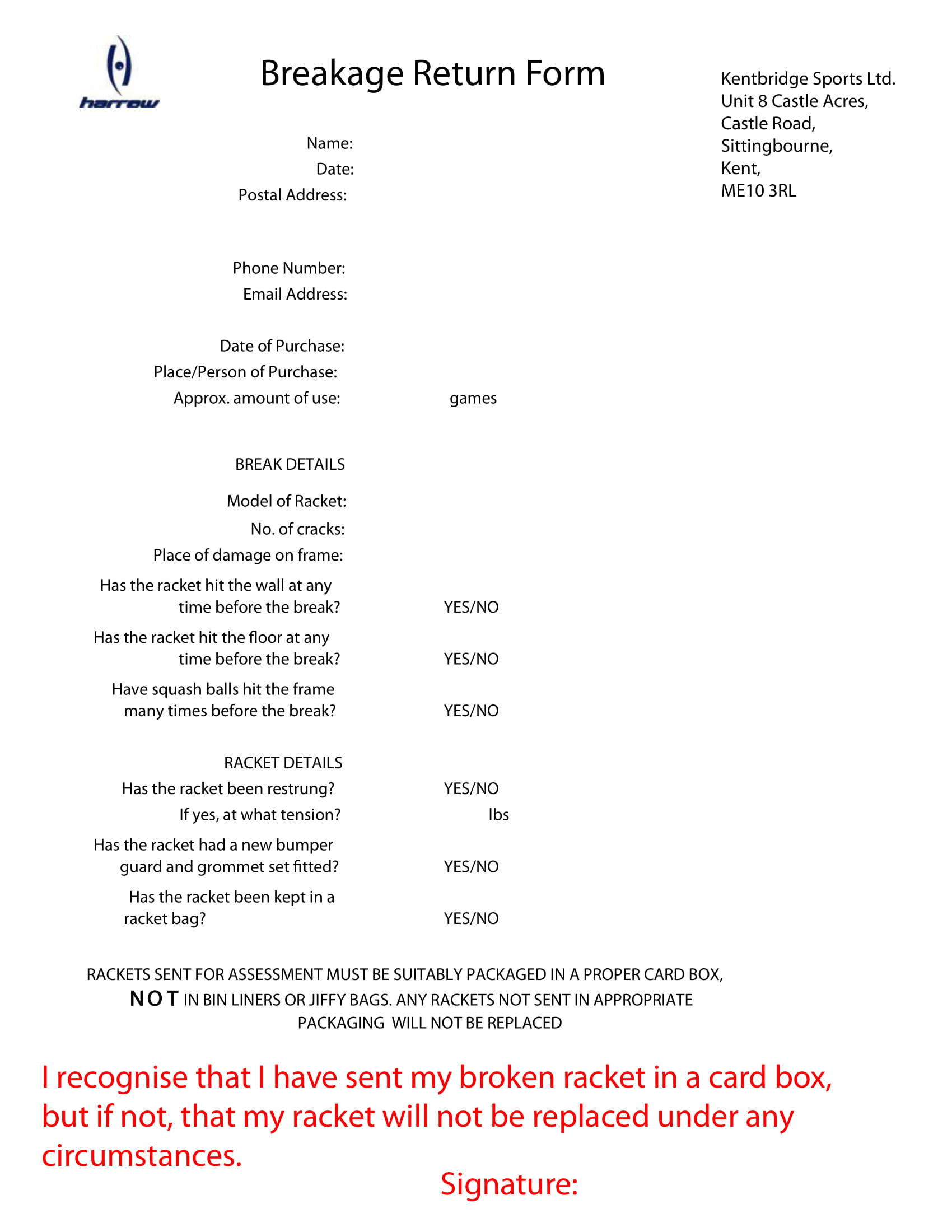 FREE 6+ Breakage Report Forms in PDF | MS Word | Excel