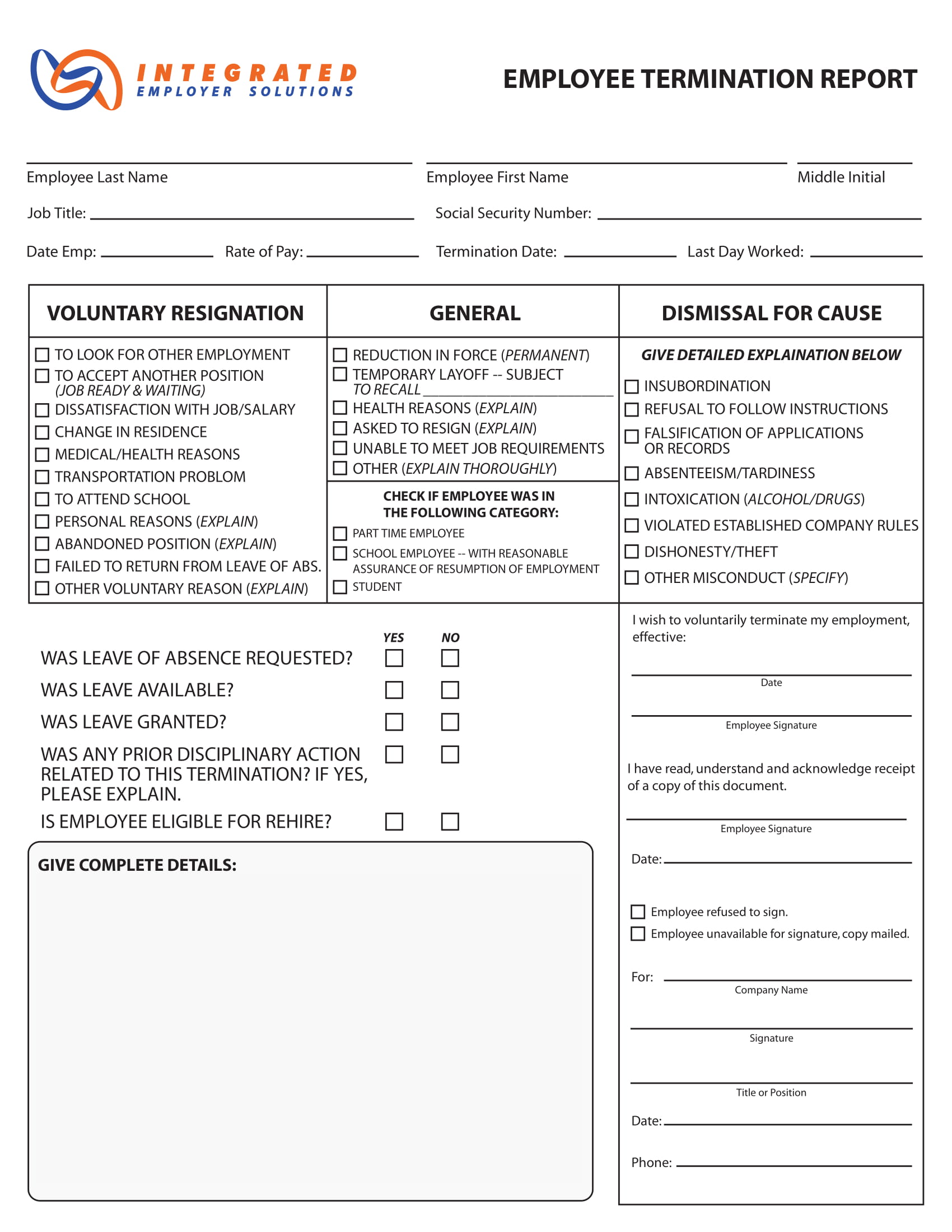 FREE 4+ Restaurant Employment Forms in PDF
