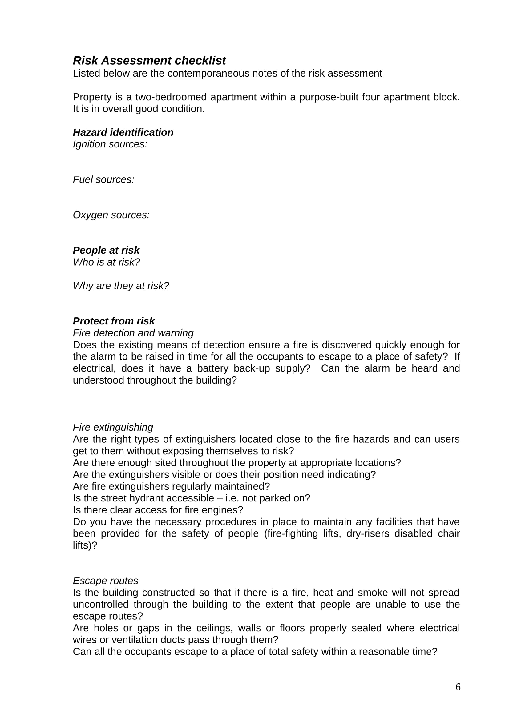 FREE 8+ Restaurant Risk Assessment Form Samples, PDF, MS Word, Google Docs