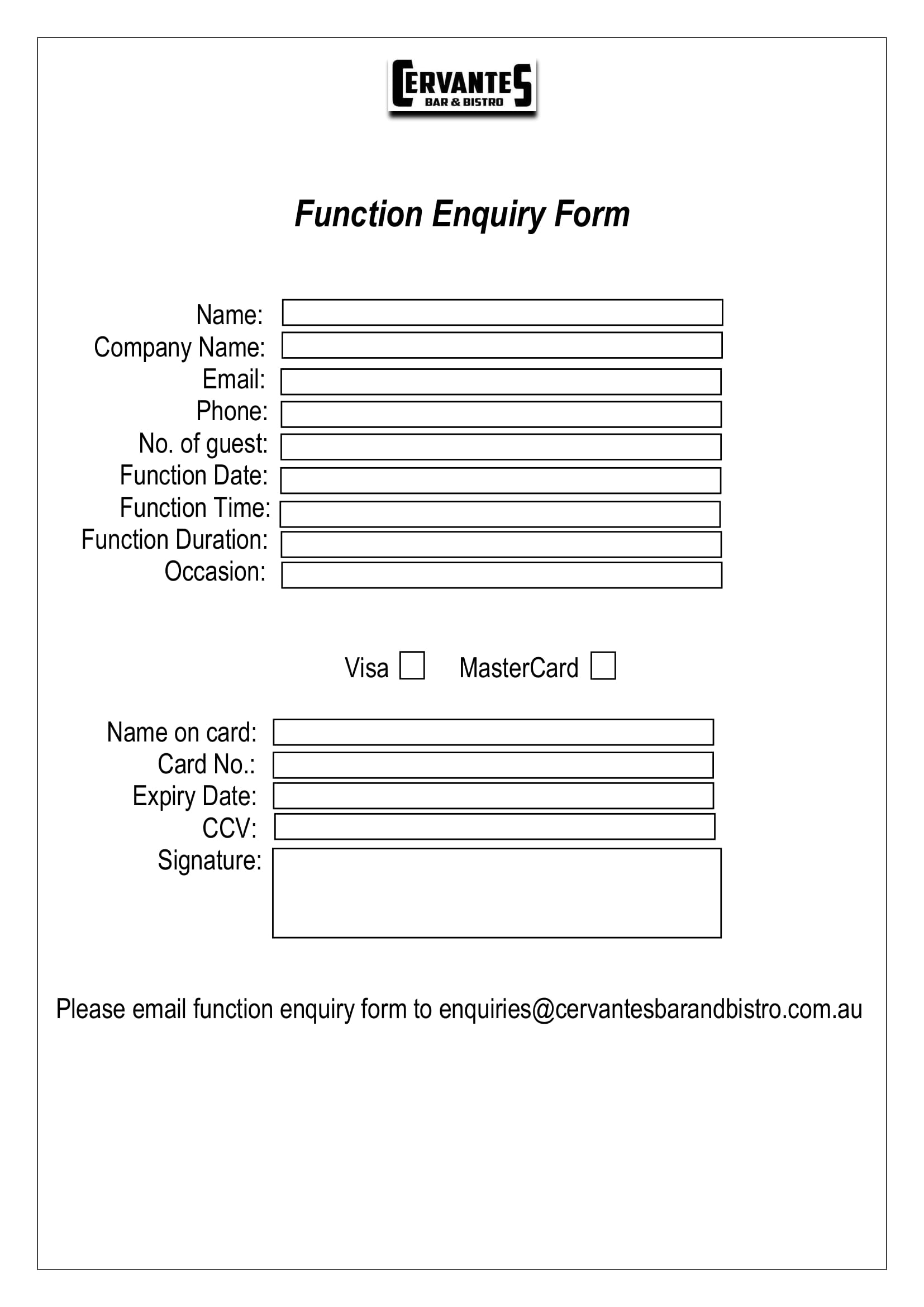 Enquiry Form Template Word Sample Professional Template