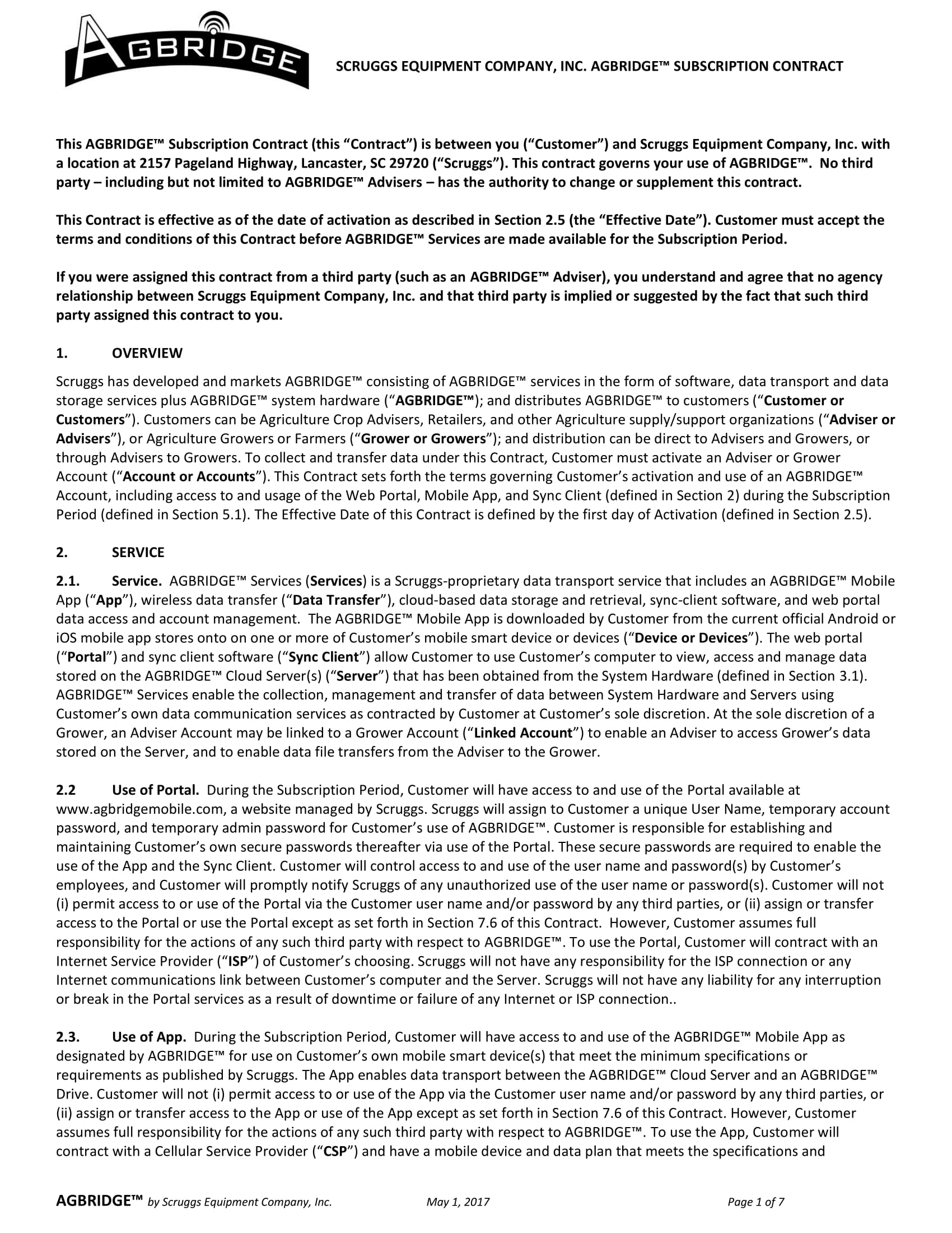 FREE 5+ Subscription Contract Forms in PDF | MS Word