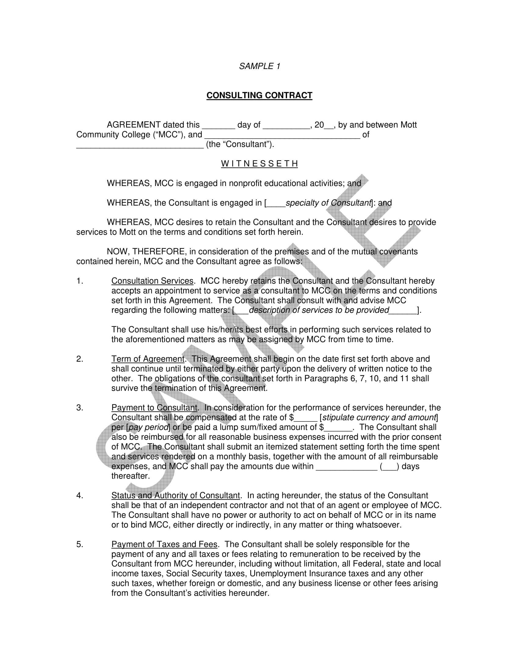 FREE 8+ Consulting Contract Forms in PDF | MS Word